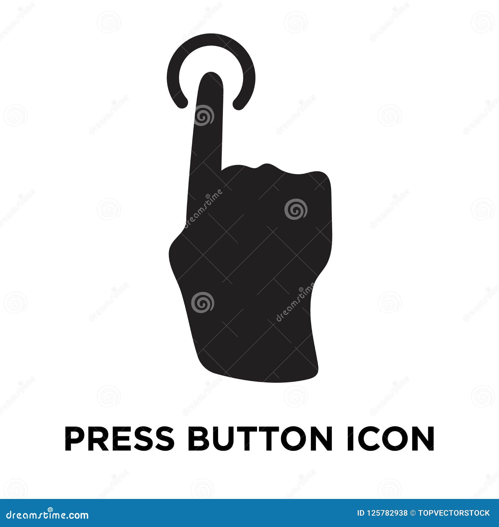 Press Button Icon Vector Isolated on White Background, Logo Concept of ... Press Button Icon Vector Isolated on White Background, Logo Concept of ...
