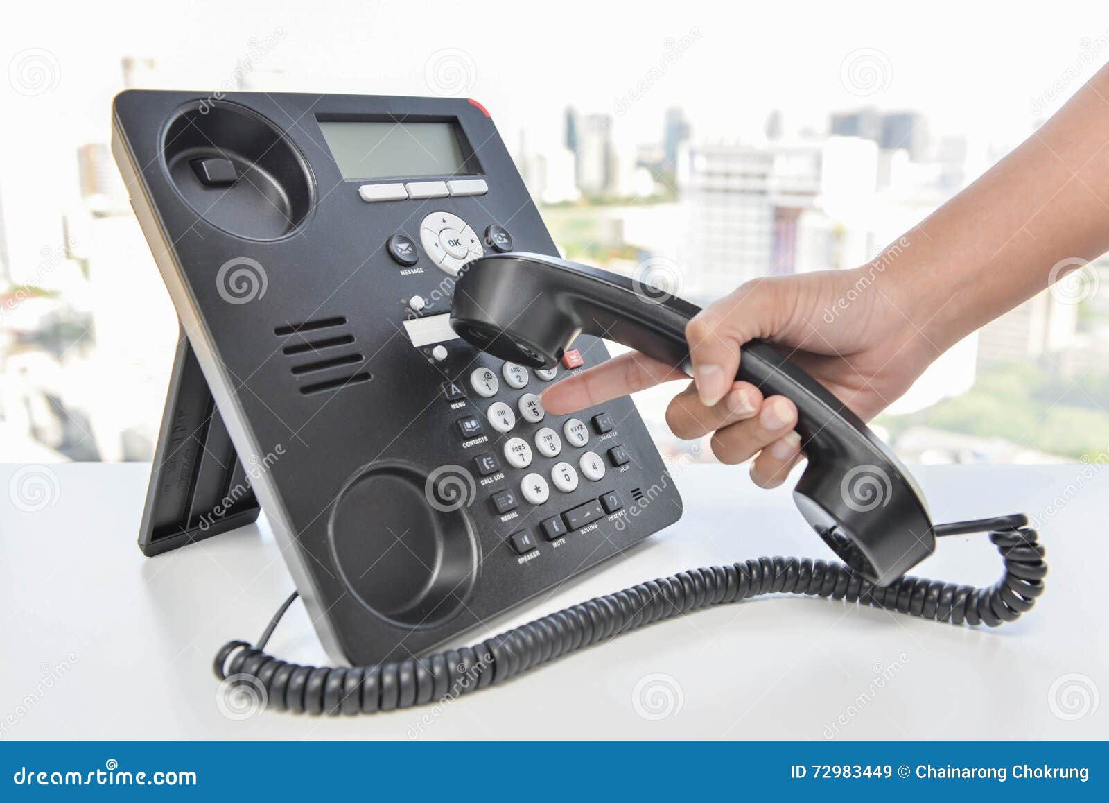 Press the Button Panel To Dial-up Stock Image - Image of line, receiver ...