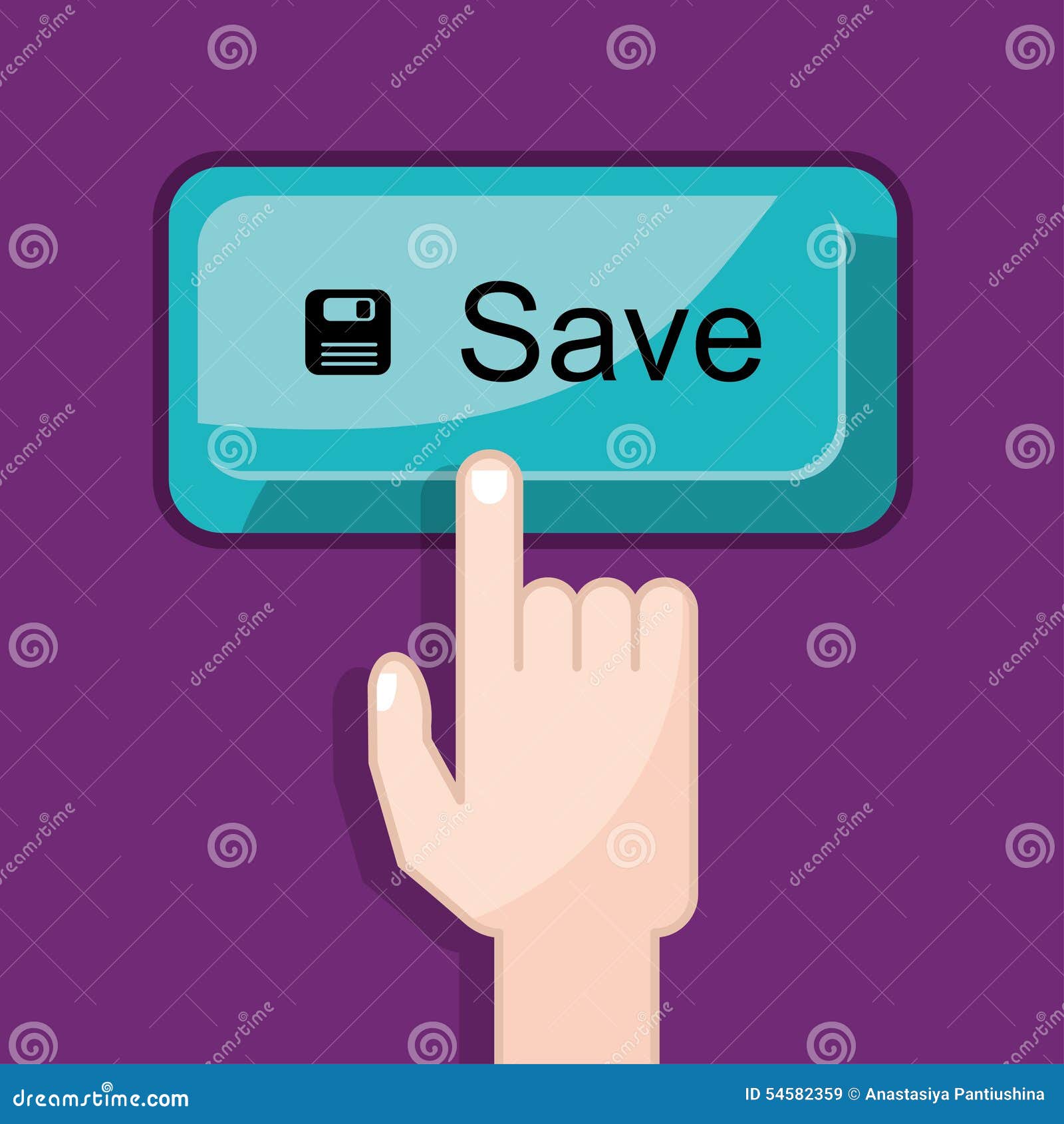 Press button save stock illustration. Illustration of element - 54582359