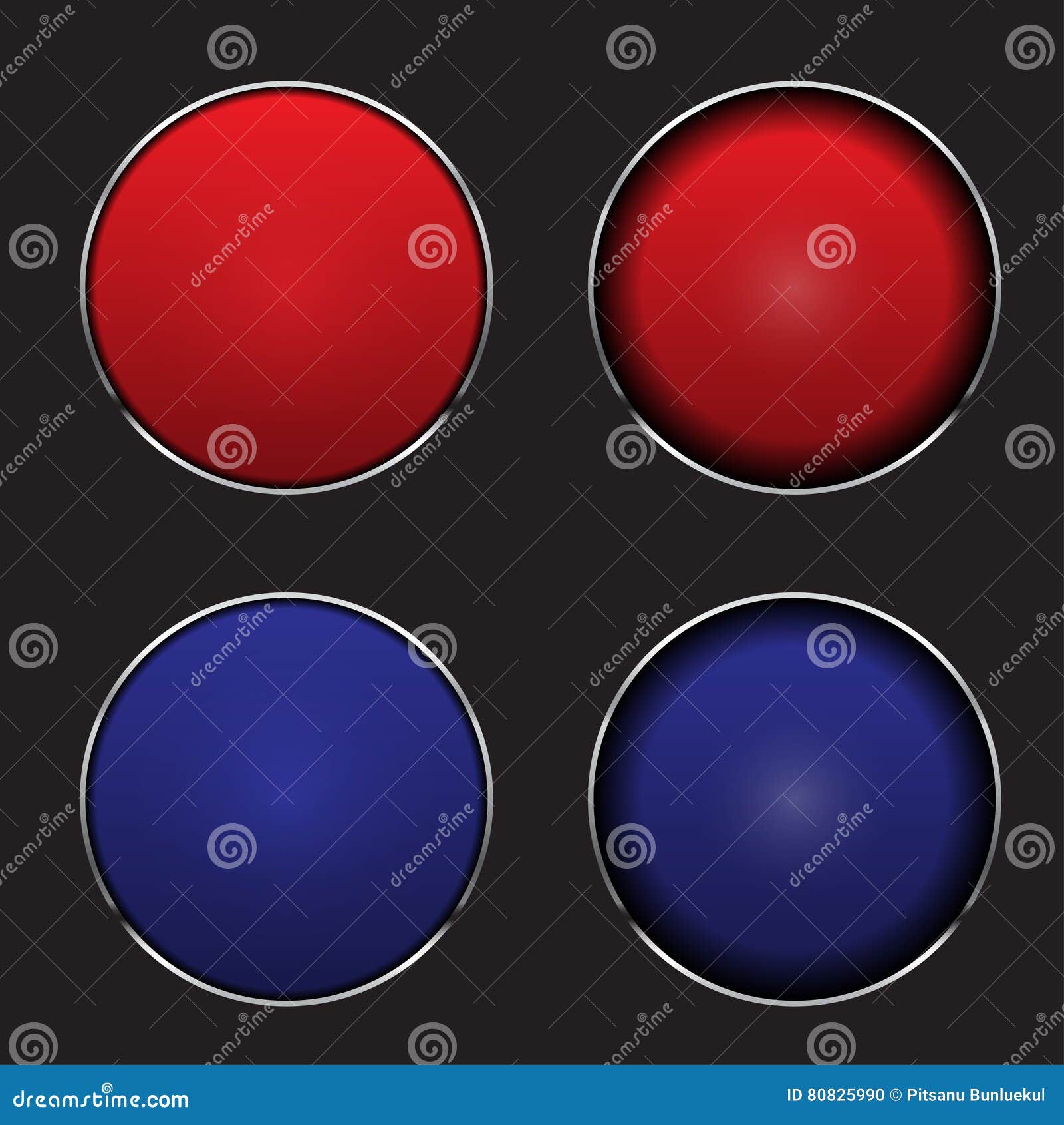 Press Buttons Vector Illustration Stock Vector - Illustration of shadow ...