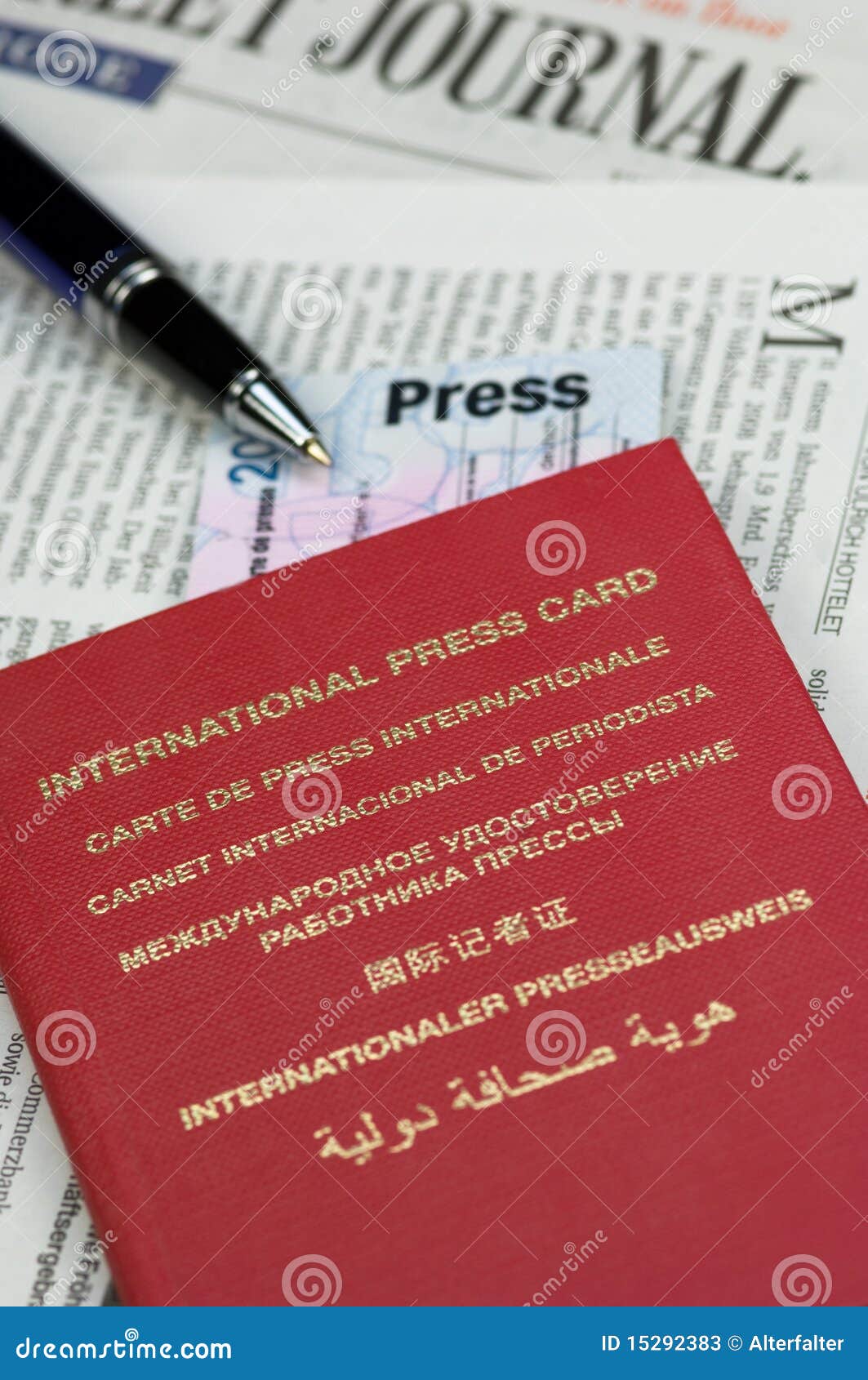 Press cards stock image. Image of media, feature, investigating - 15292383
