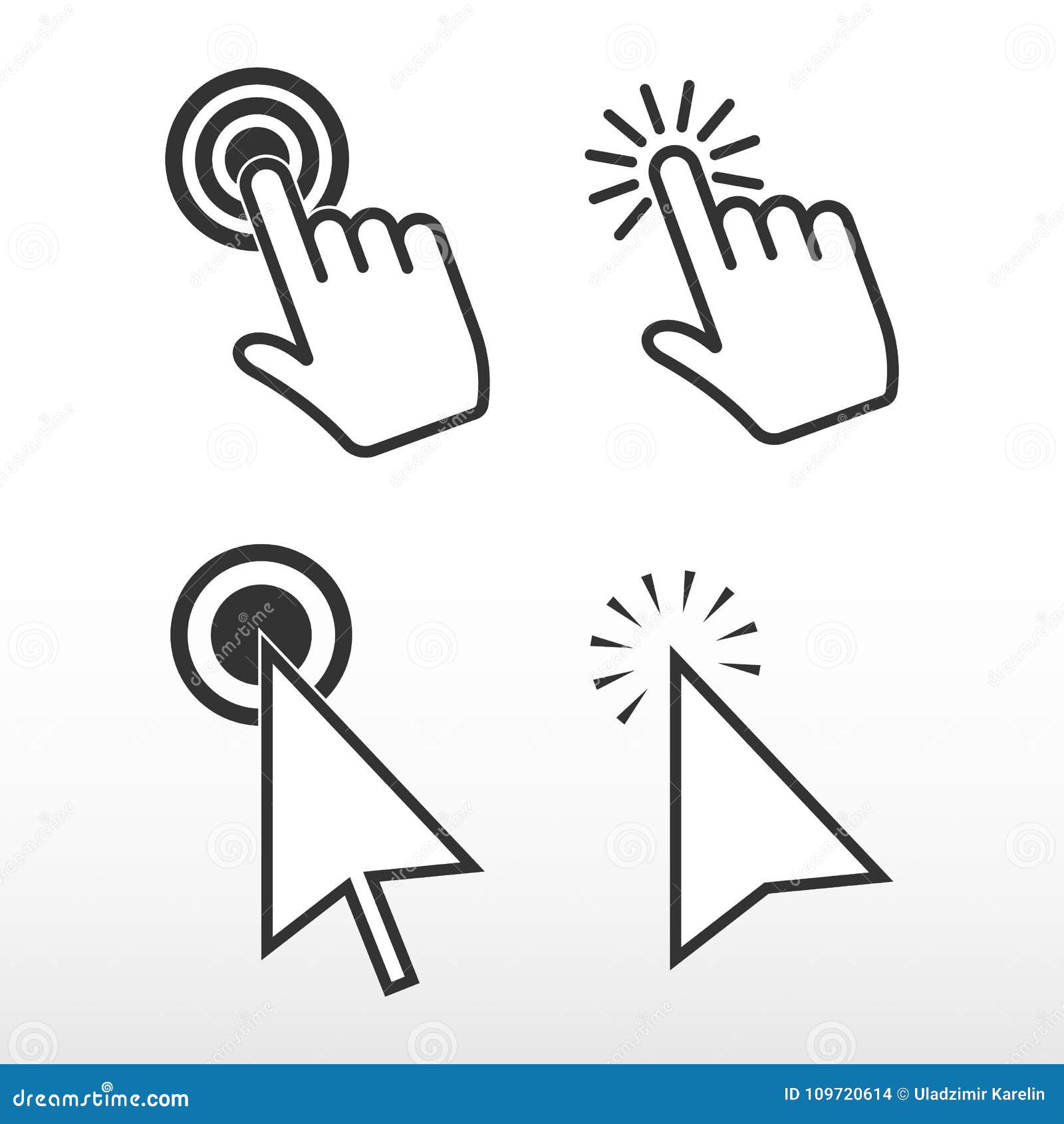 Press Click the Button. Clicks Cursor Here, Arrow and Finger Stock ... Press Click the Button. Clicks Cursor Here, Arrow and Finger Stock ...