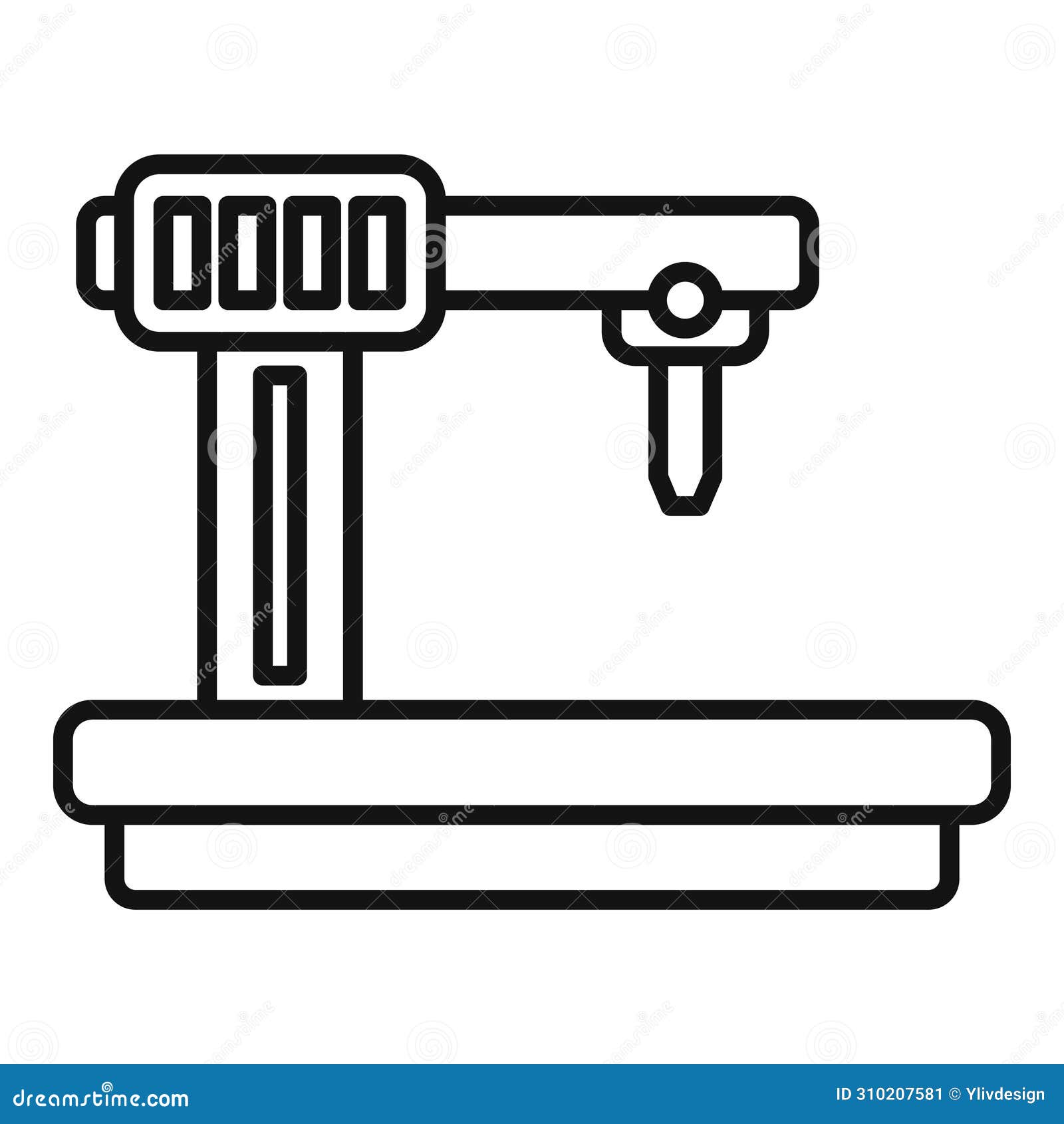 Press Cnc Machine Icon Outline Vector. Equipment Beam Stock Vector ...