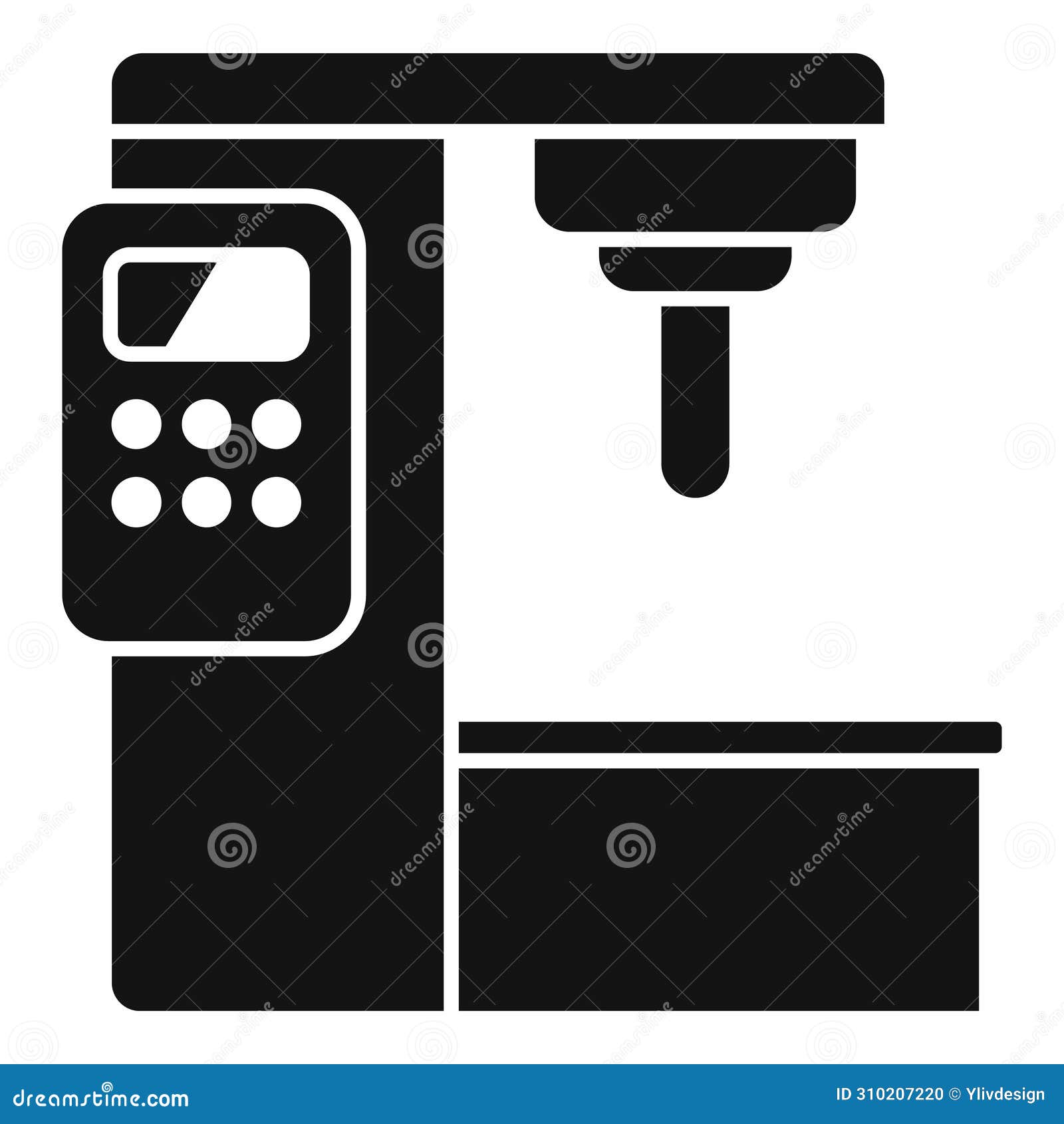 Press Cnc Machine Icon Simple Vector. Computer Design Stock Vector ...