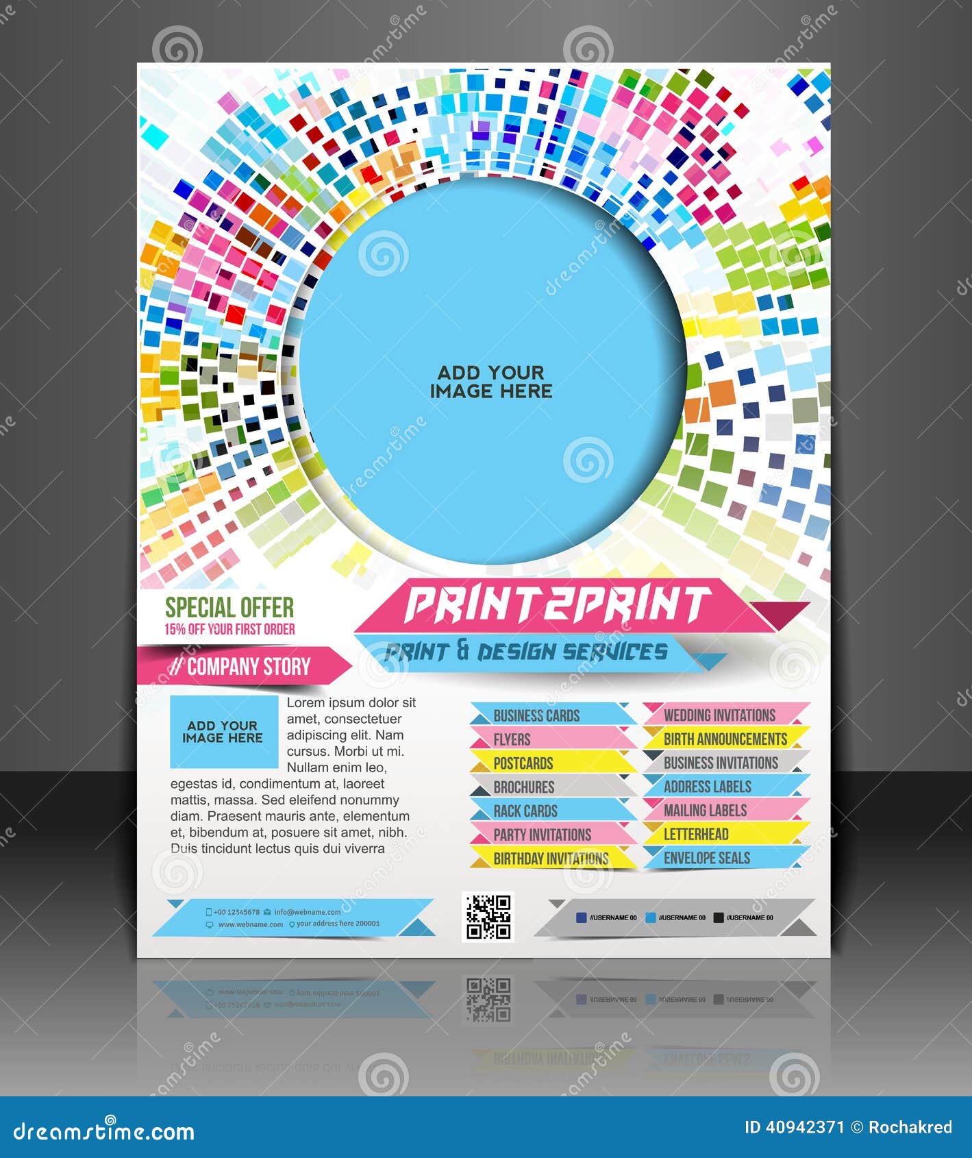 Press Color Management Flyer Stock Vector - Illustration of pantone ...