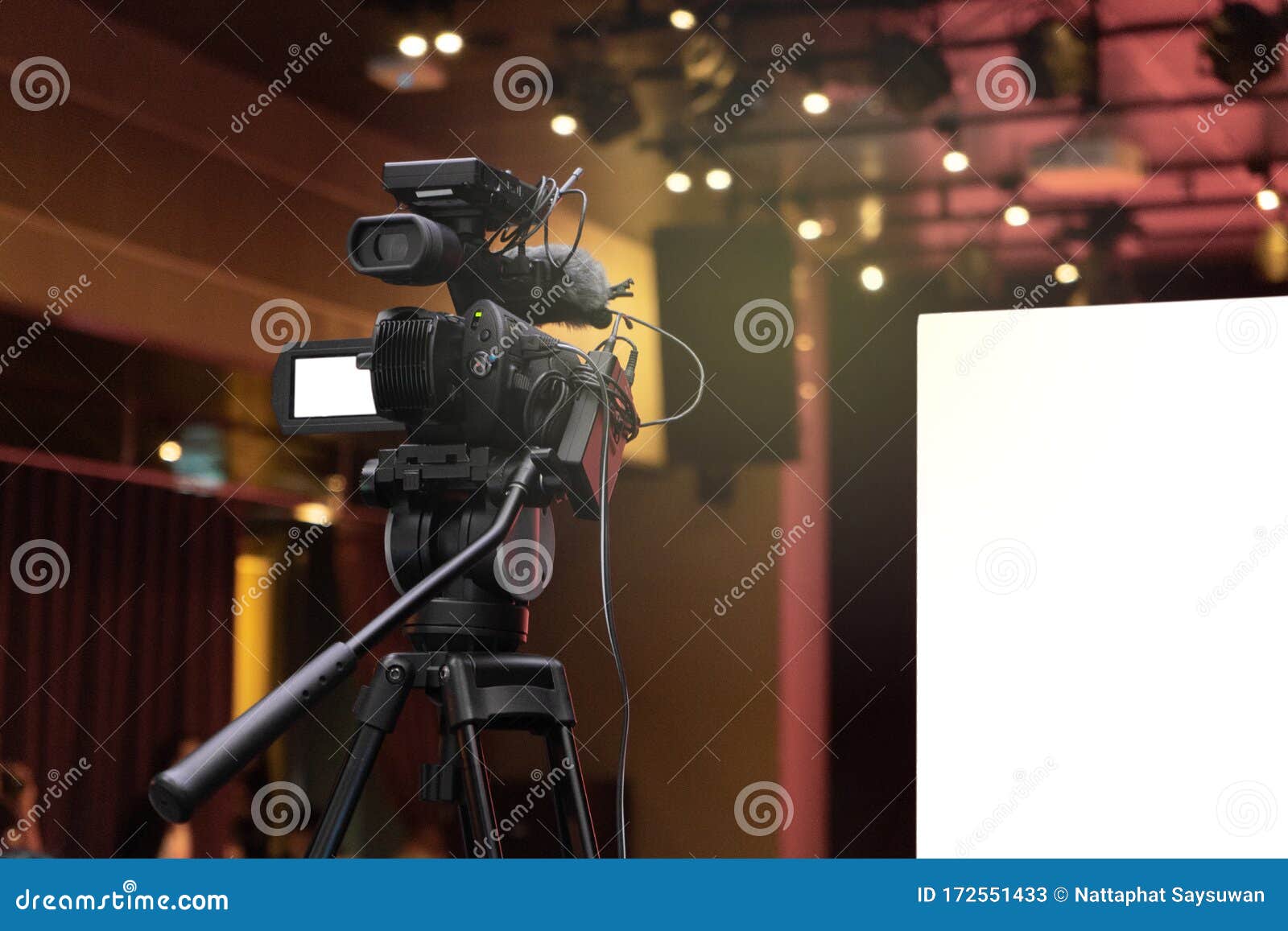 Press Conference. Focusing on Camera Stock Image - Image of business ...