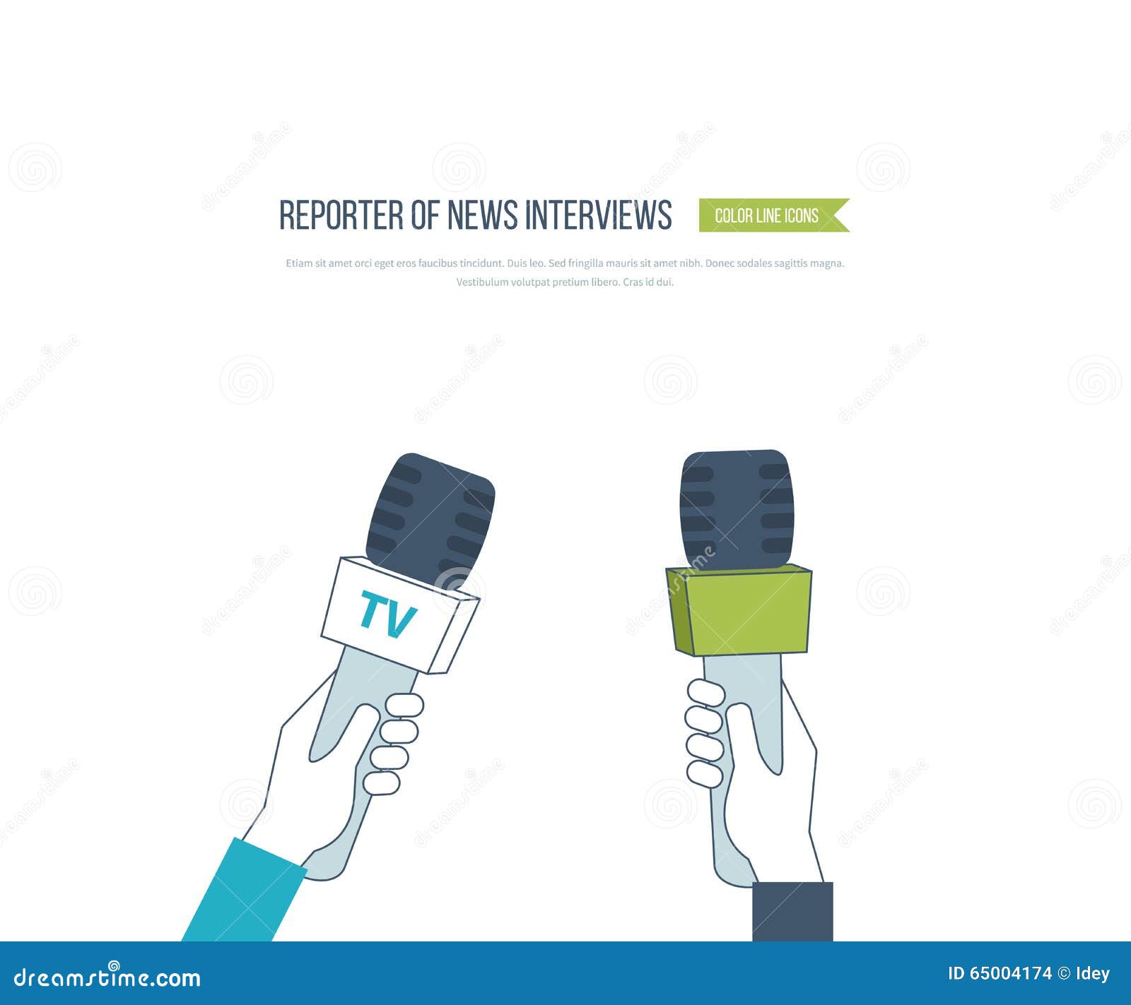 Press Conference and Live News. Stock Vector - Illustration of ...