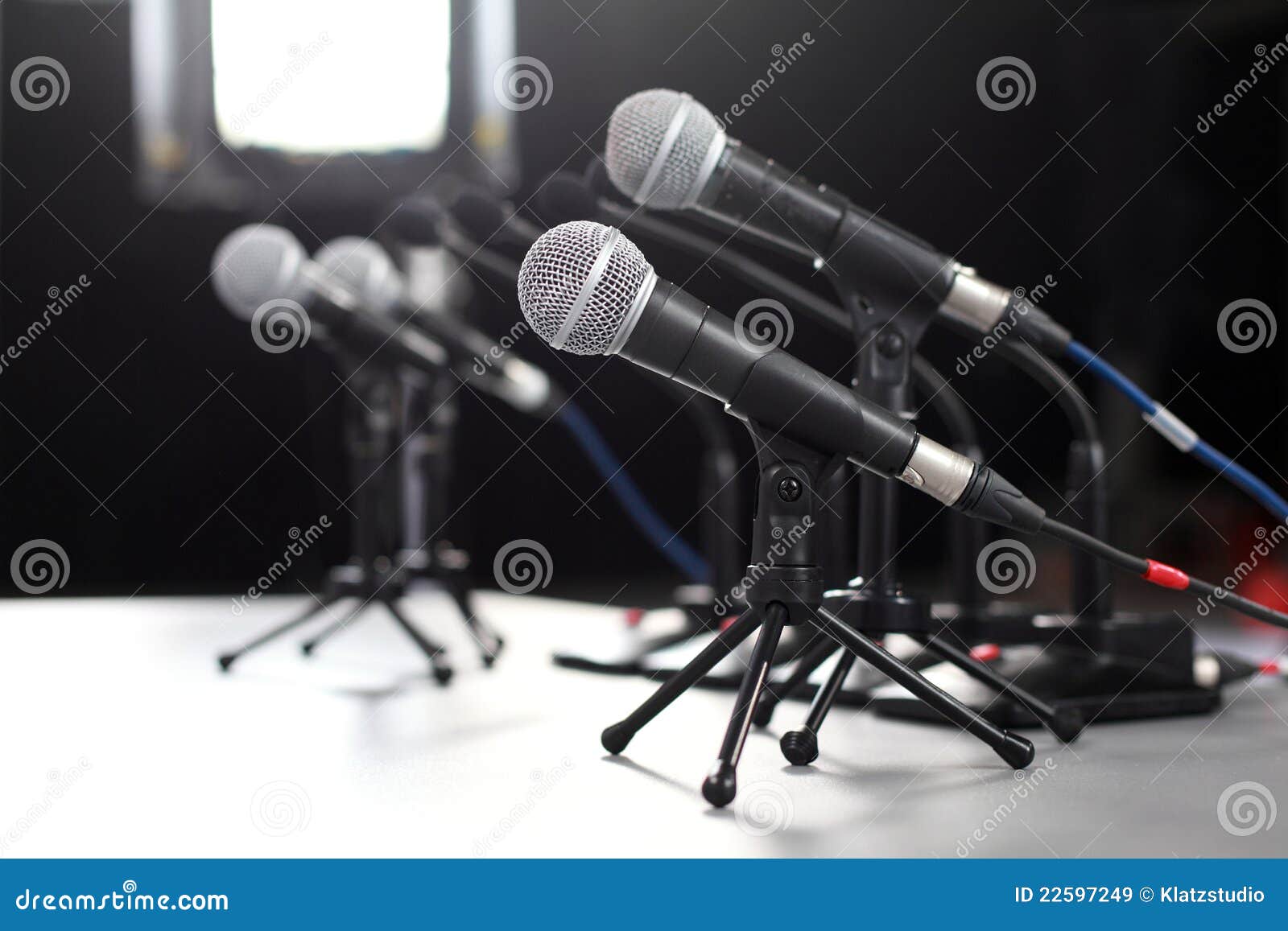 Press Conference Microphone Stock Image - Image of silhouette ...
