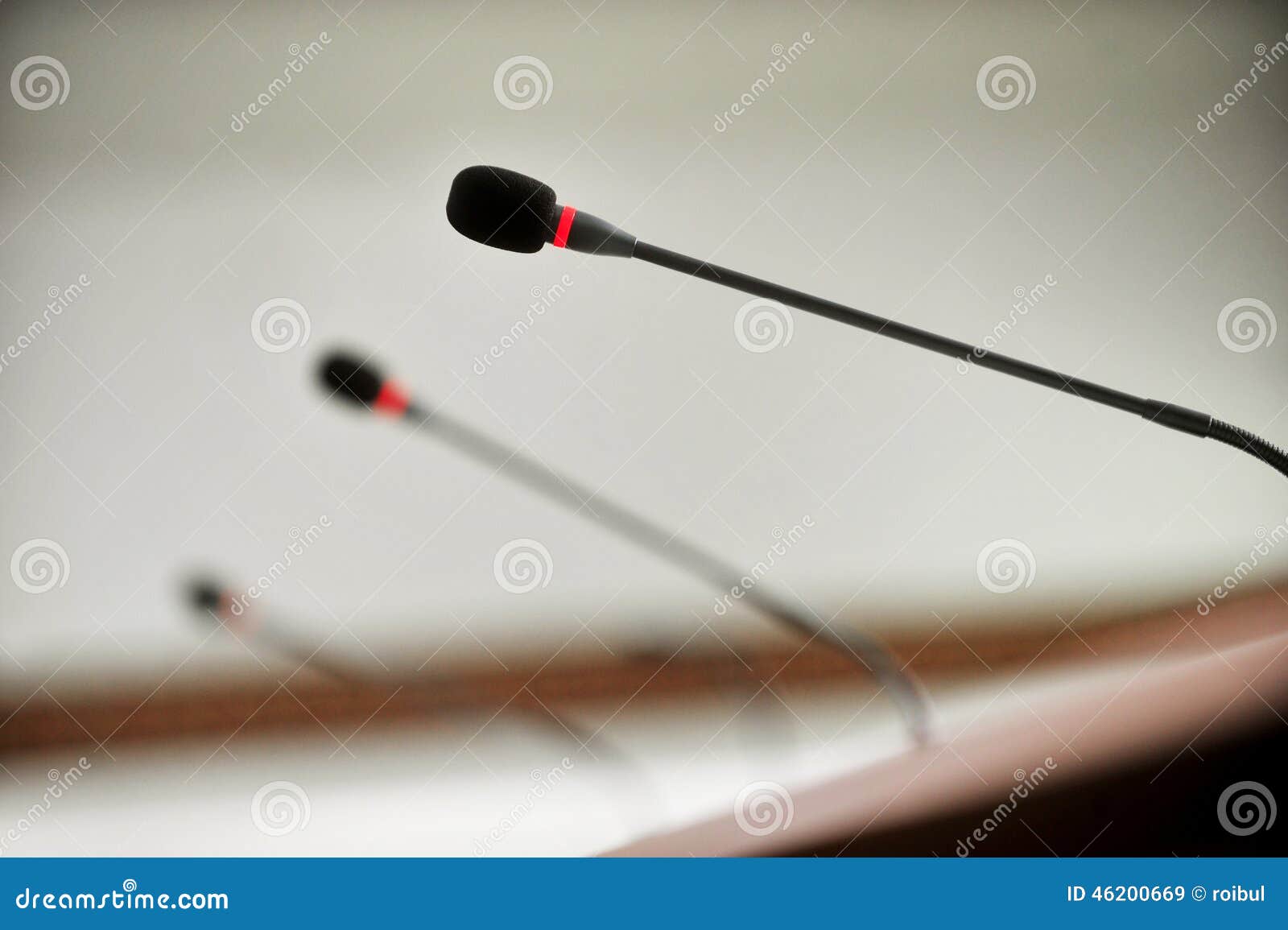 Press Conference Microphones Stock Image - Image of equipment ...