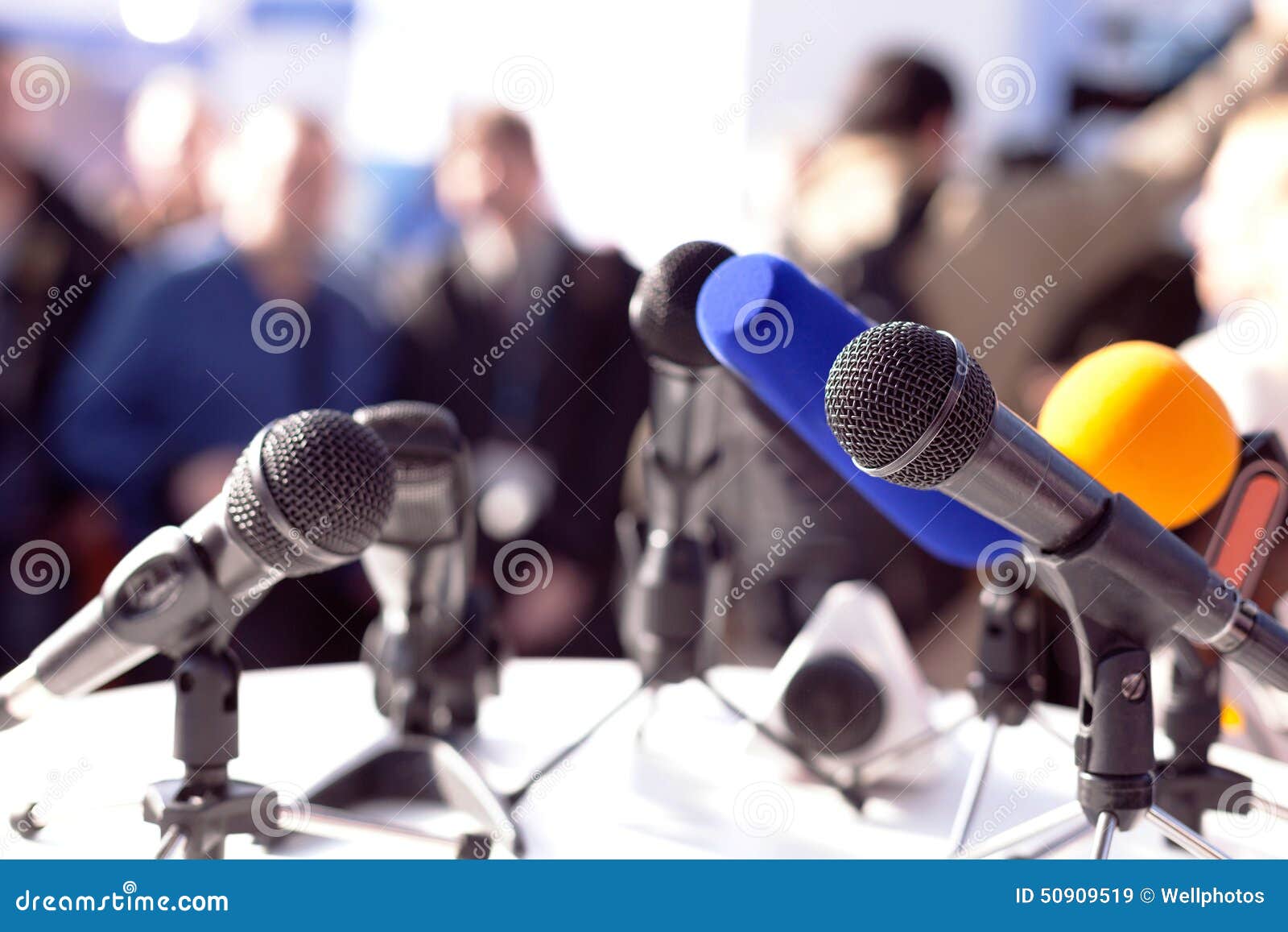 Press conference stock image. Image of interview, media - 50909519