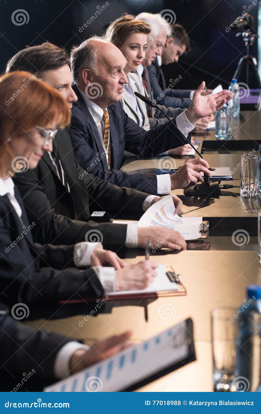 Press Conference with Politicians Stock Photo - Image of support ...