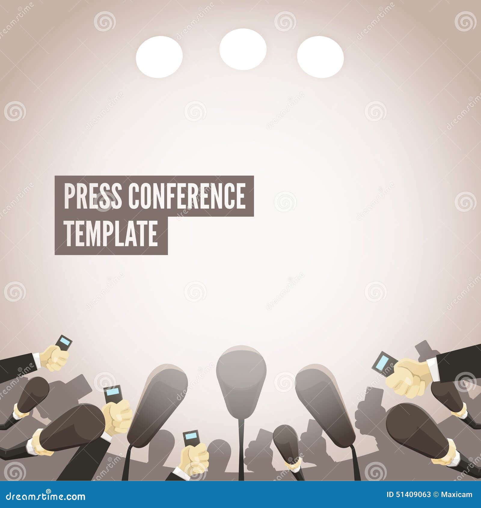 Press conference template stock vector. Illustration of conference ...