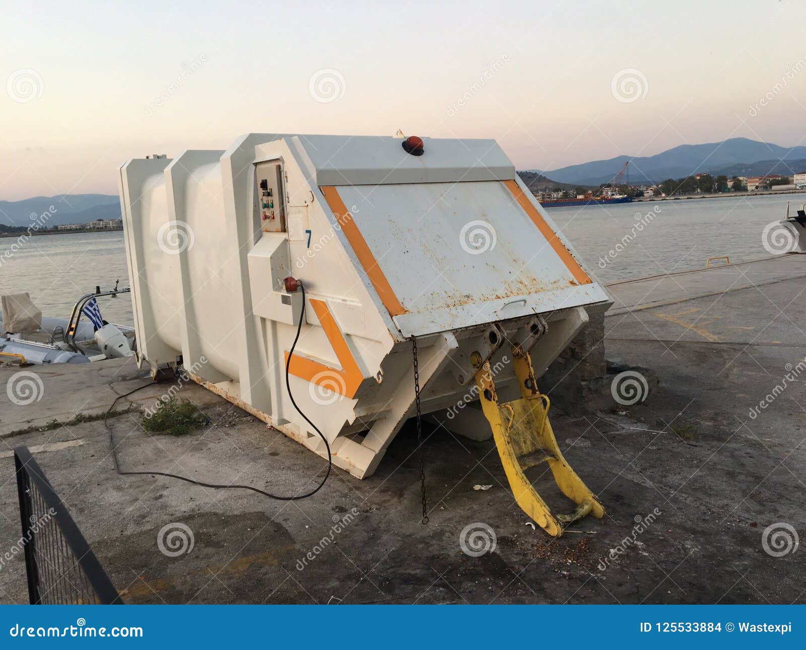 Press Container for Municipal Solid Waste Stock Photo - Image of ...