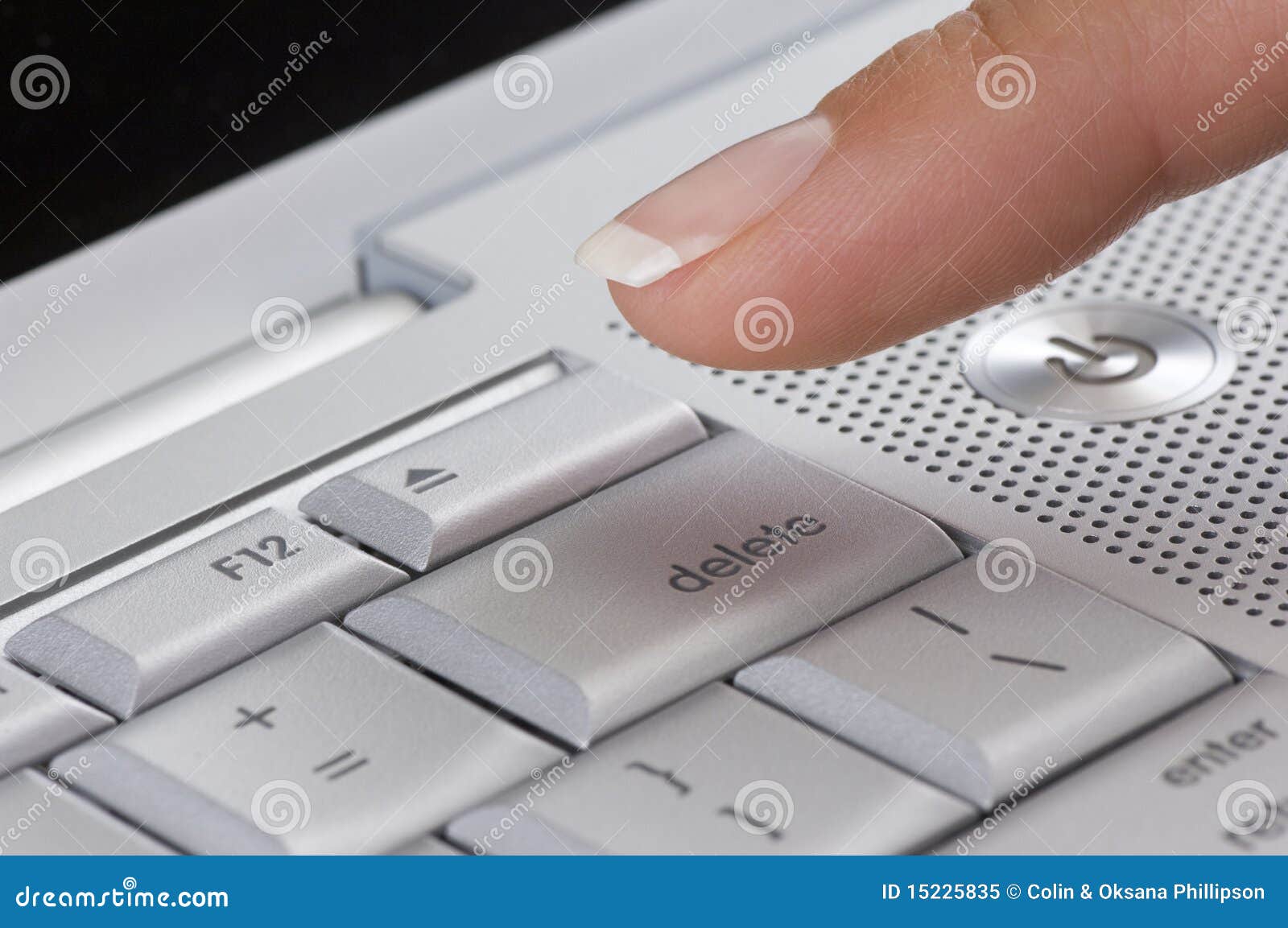 Press delete stock image. Image of business, female, input - 15225835