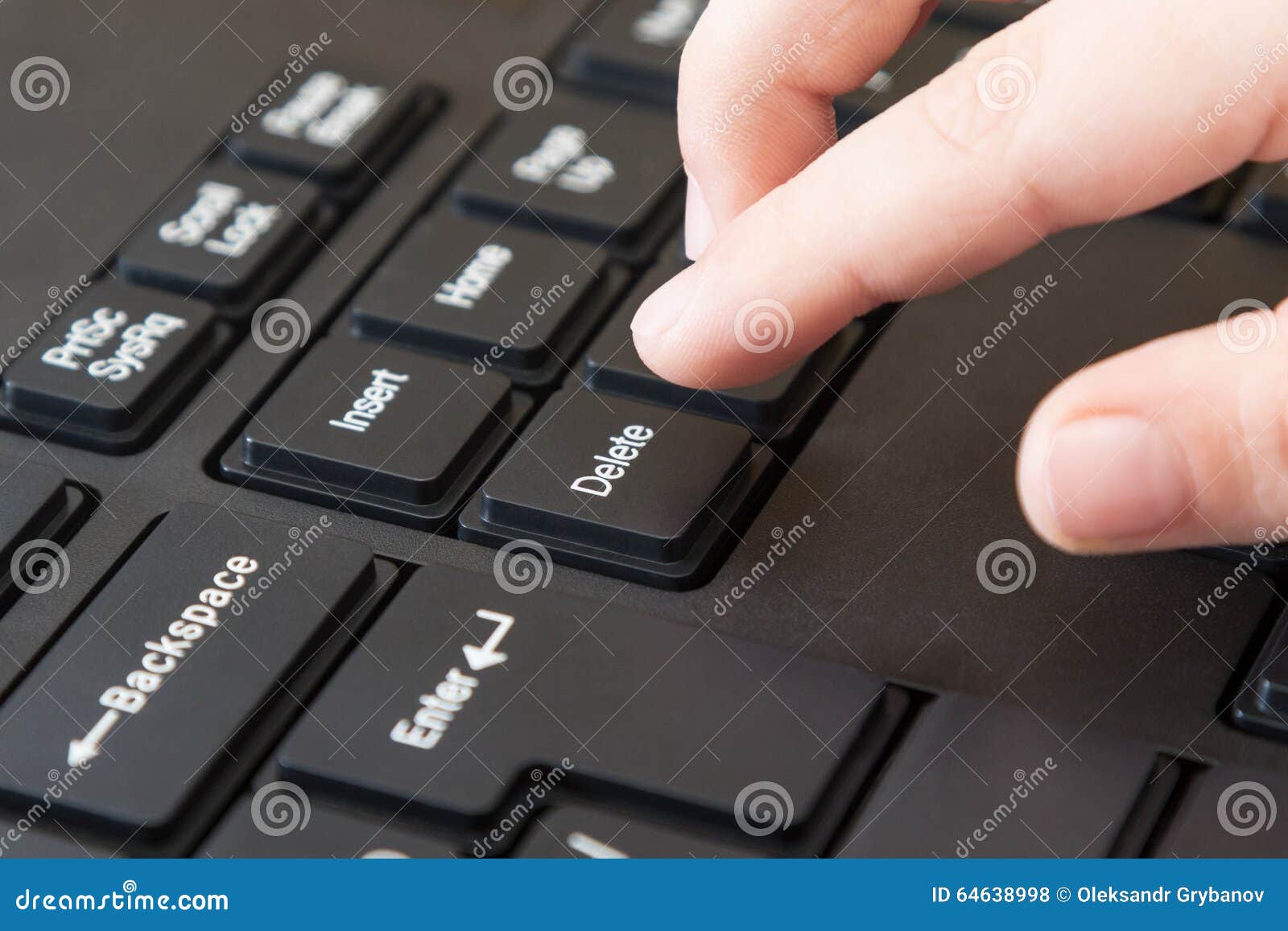 Press the delete key stock photo. Image of desktop, enter - 64638998