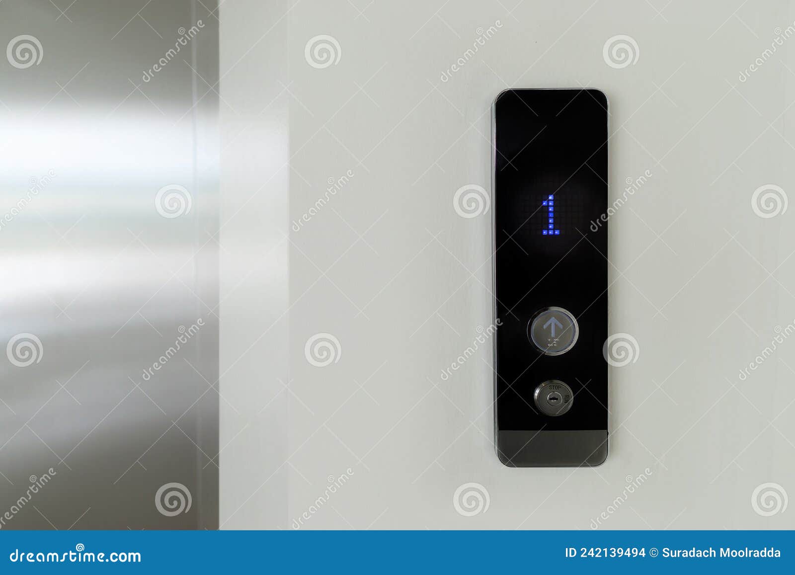 Press the Elevator Up and Keypad Elevator Stock Photo - Image of ...