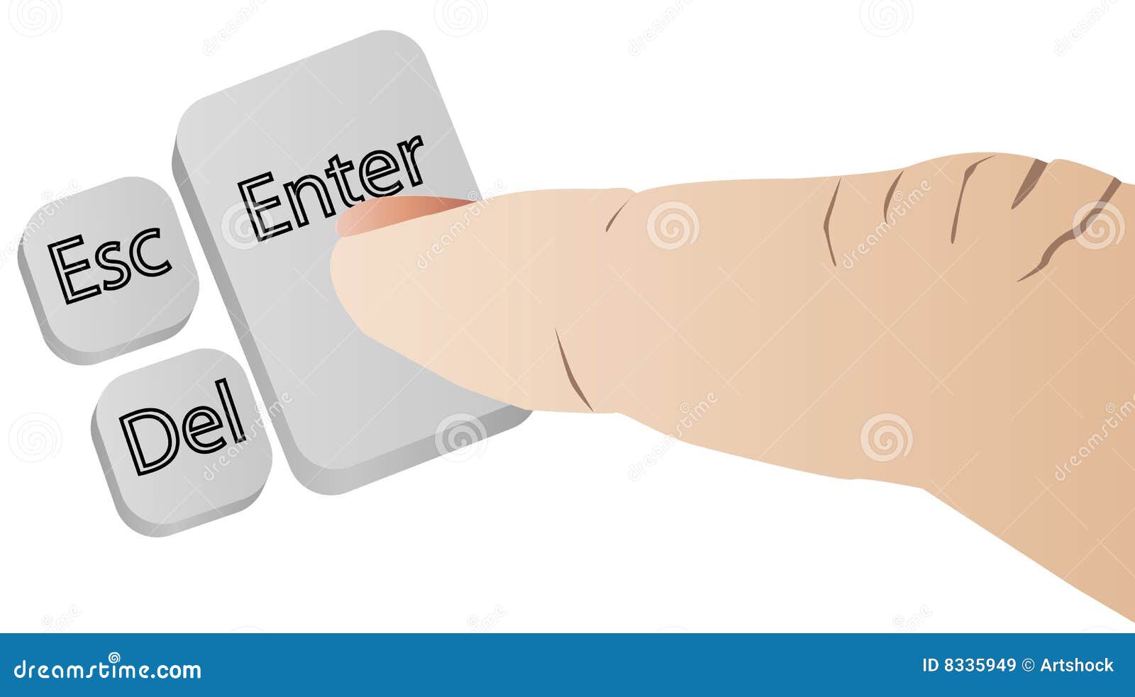 Press enter stock vector. Illustration of vector, button - 8335949