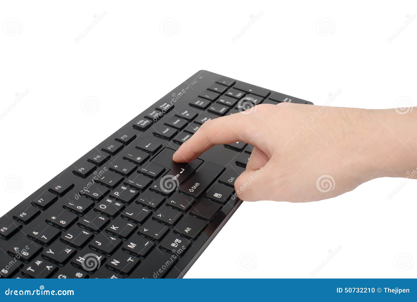 Press enter key stock photo. Image of finger, device - 50732210