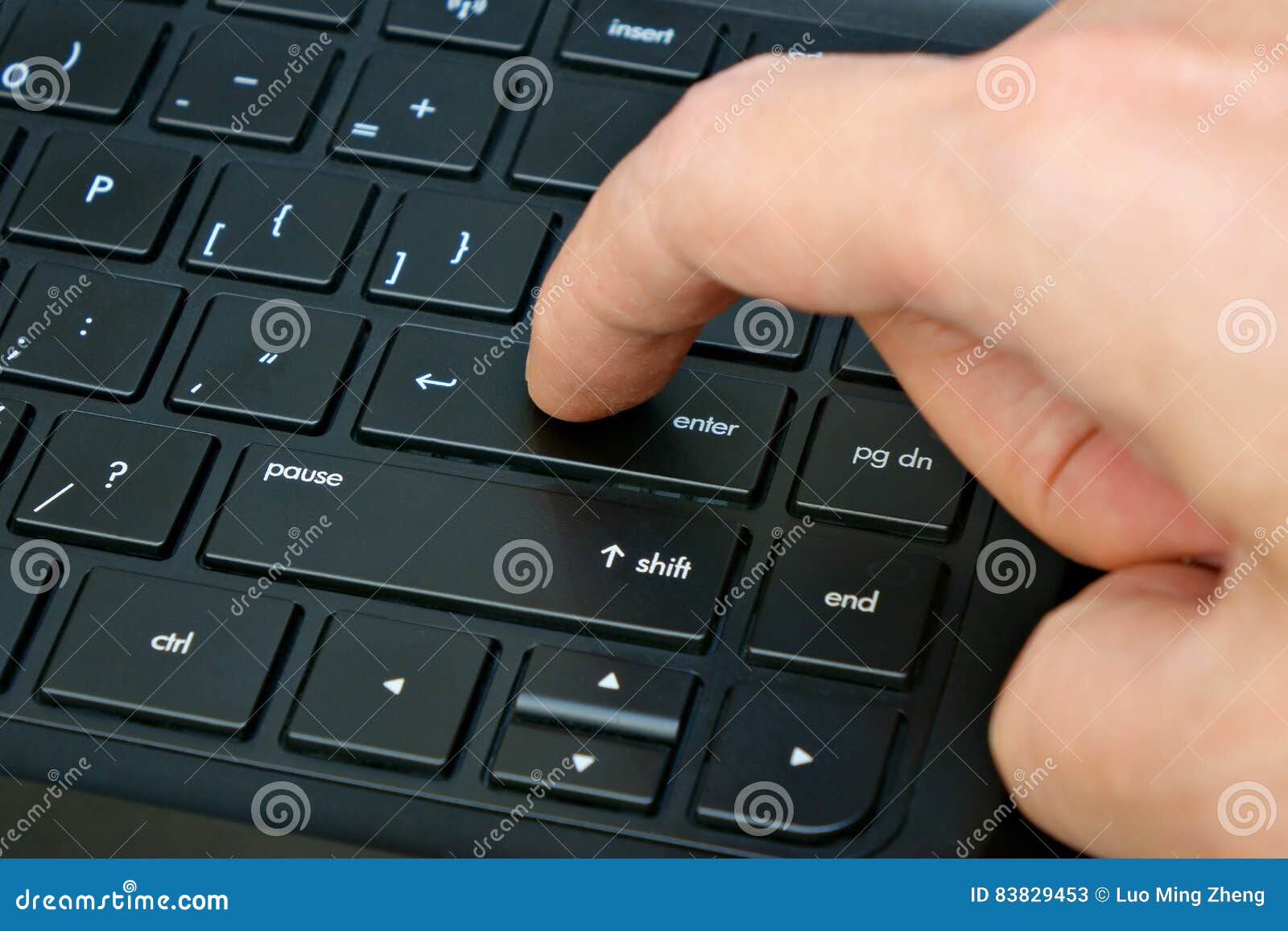 Press enter stock image. Image of fingerprint, desktop - 83829453