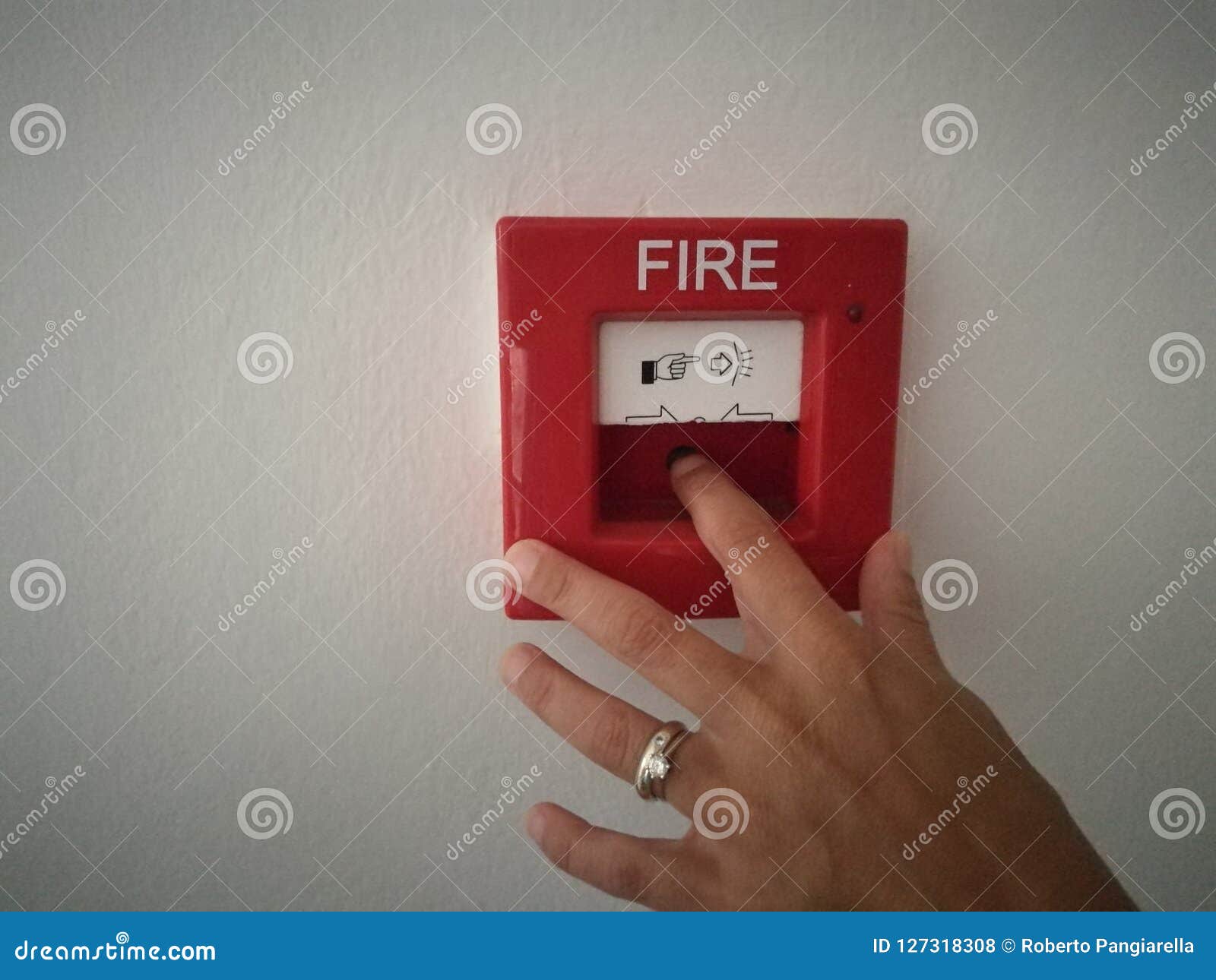 Press fire button stock photo. Image of switch, pull - 127318308