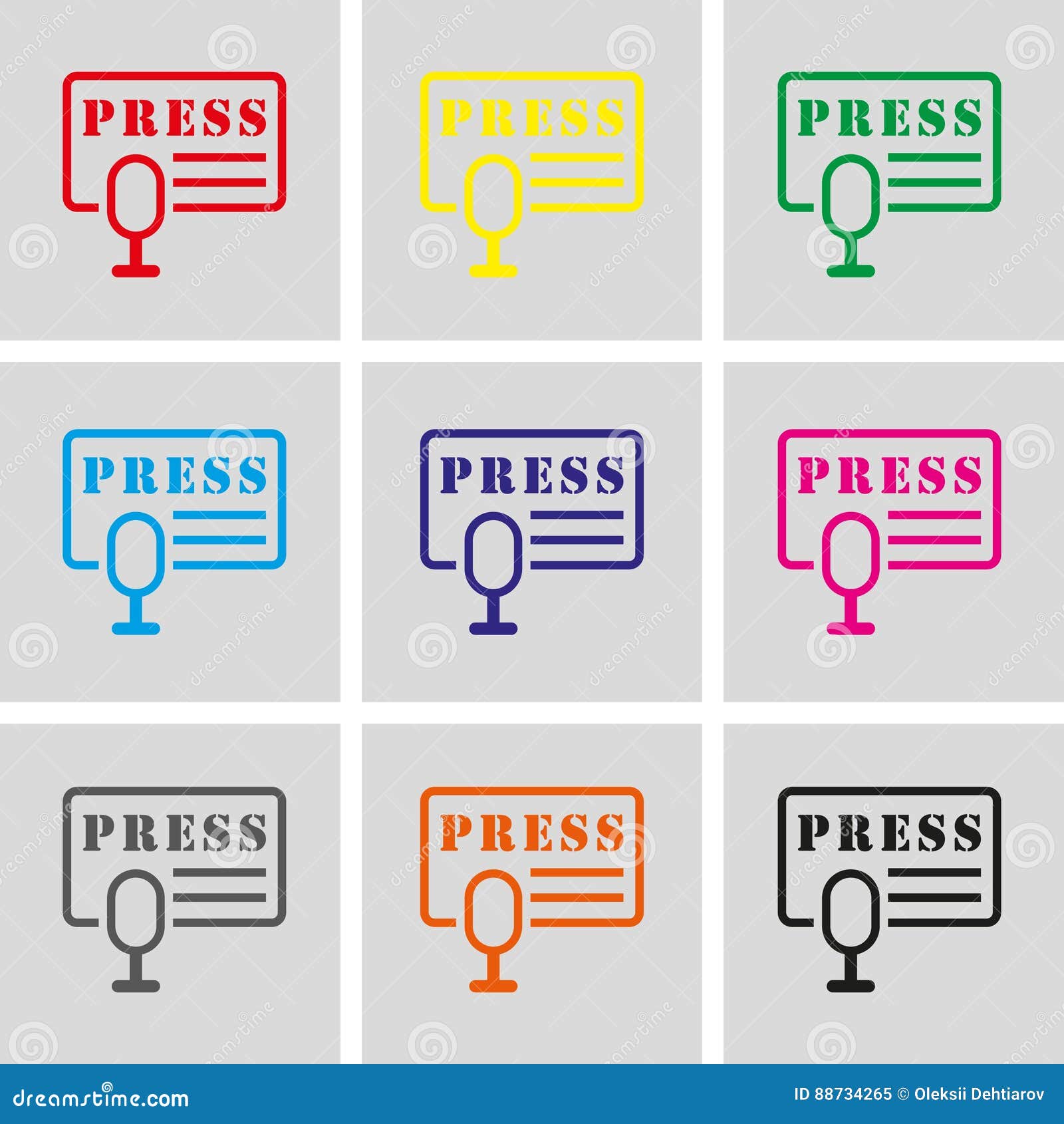 Press Icon Stock Vector Illustration Flat Design Stock Vector ...