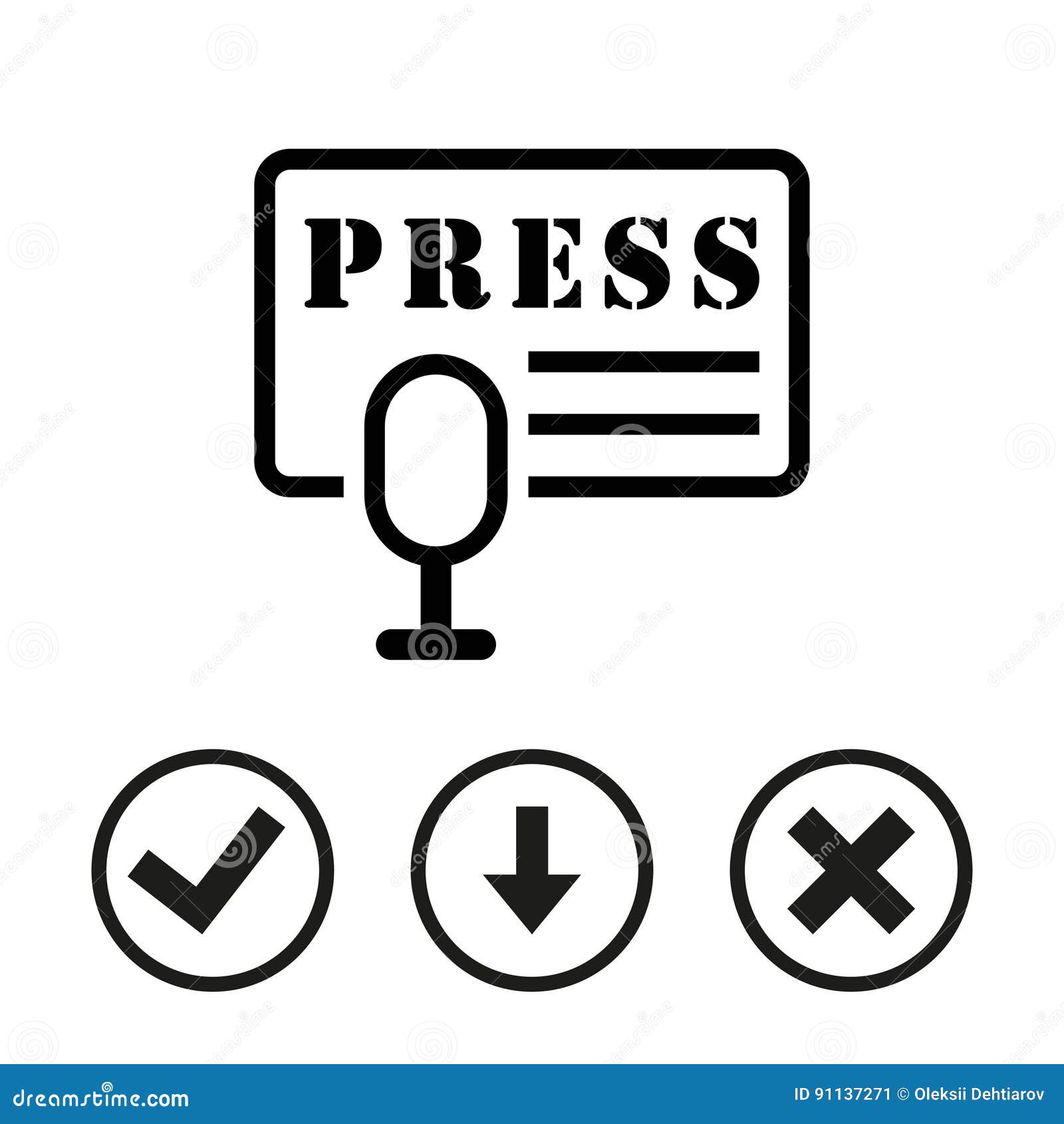 Press Icon Stock Vector Illustration Flat Design Stock Vector ...
