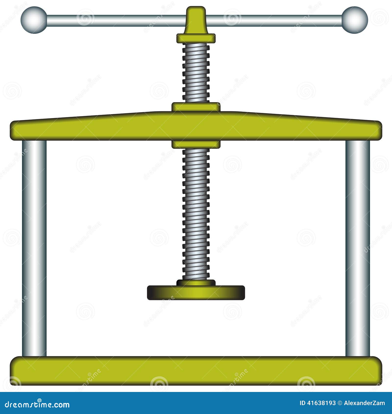 Press stock vector. Illustration of implement, construction - 41638193