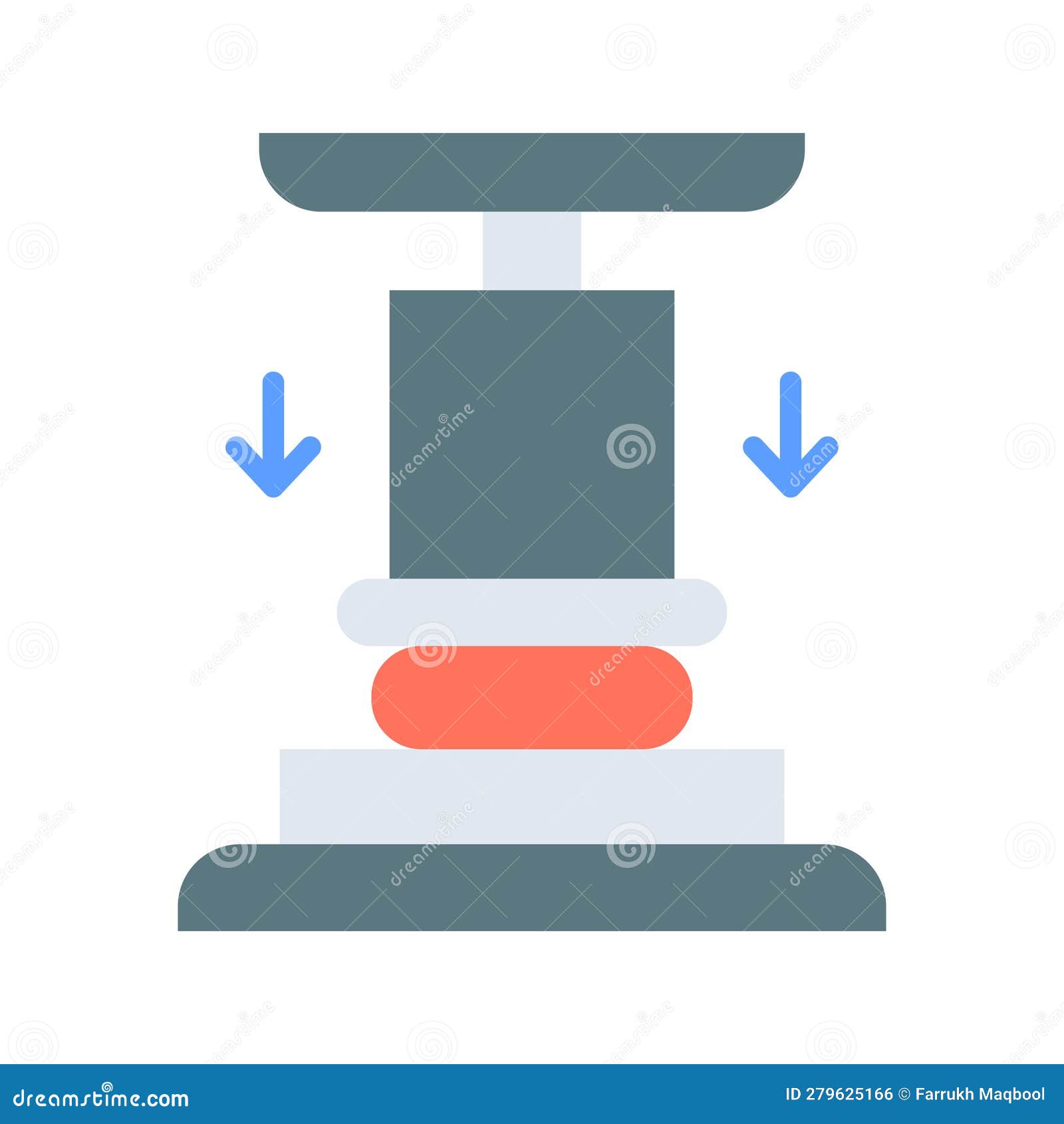 Press icon vector image. stock vector. Illustration of compression ...