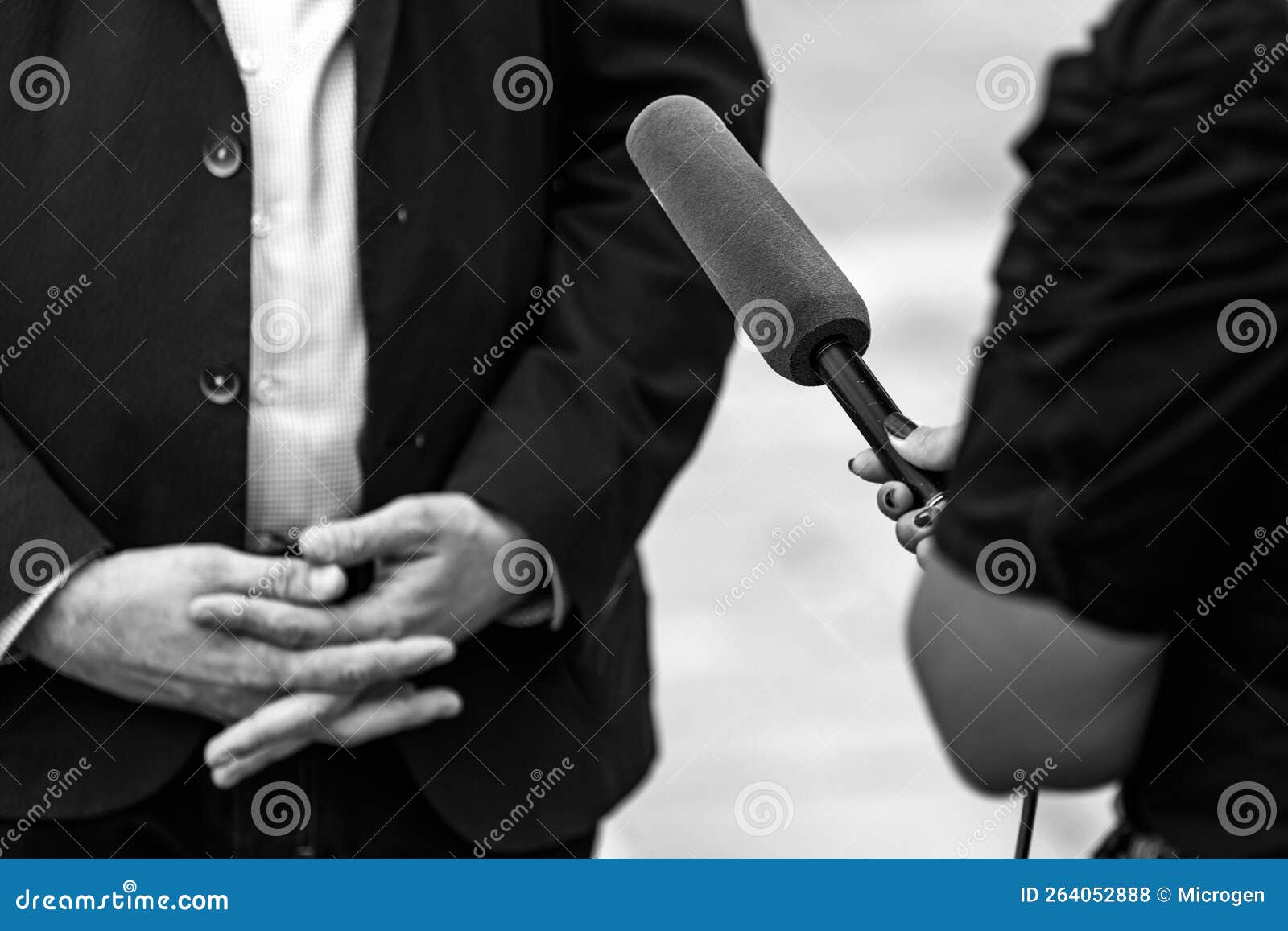 Press interview stock photo. Image of presentation, real - 264052888