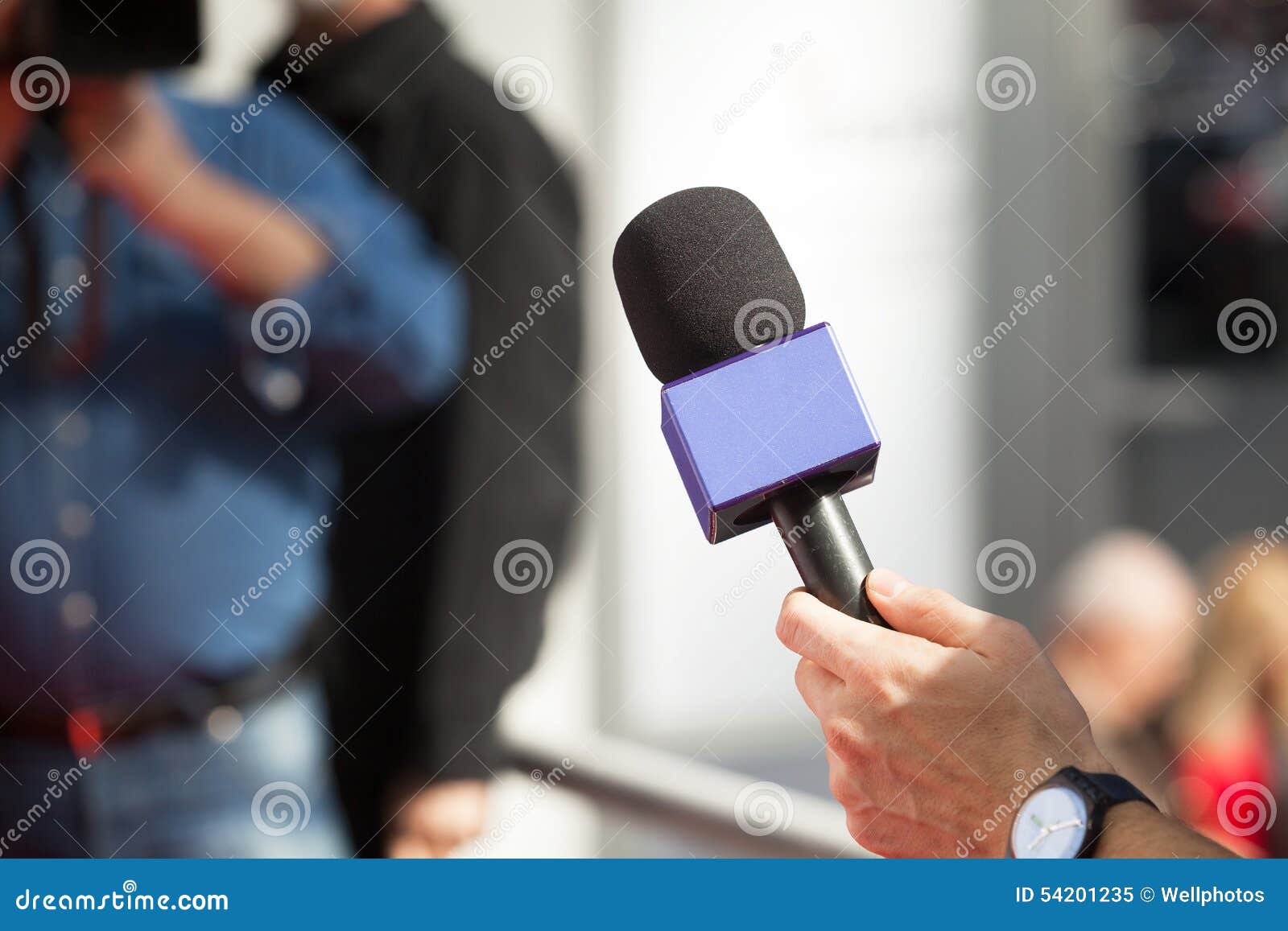 Press interview stock image. Image of conducting, reportage - 54201235