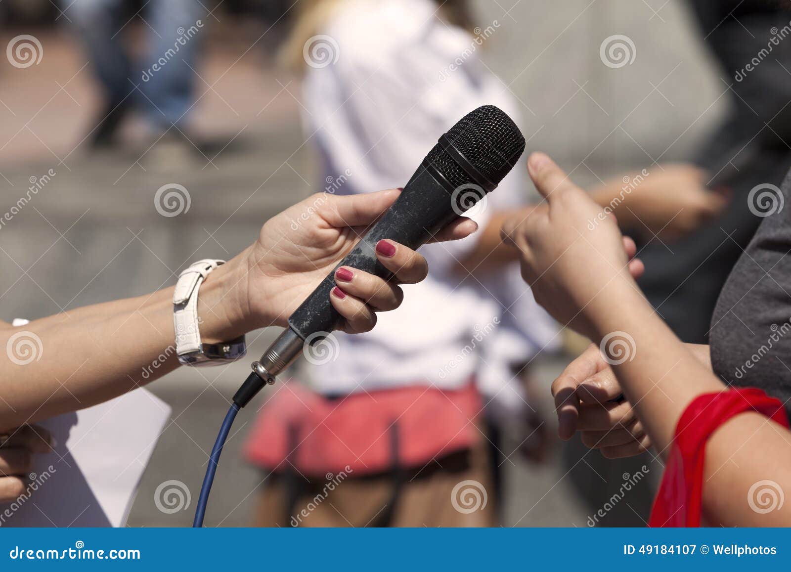 Press interview stock image. Image of holding, discussion - 49184107