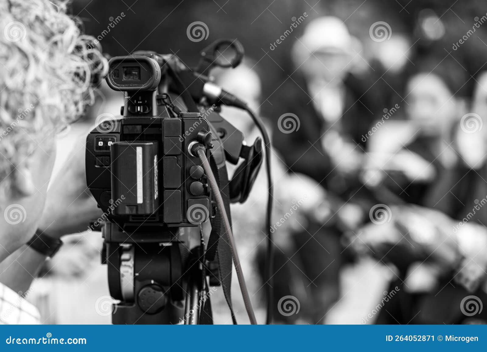 Press interview stock image. Image of reportage, real - 264052871