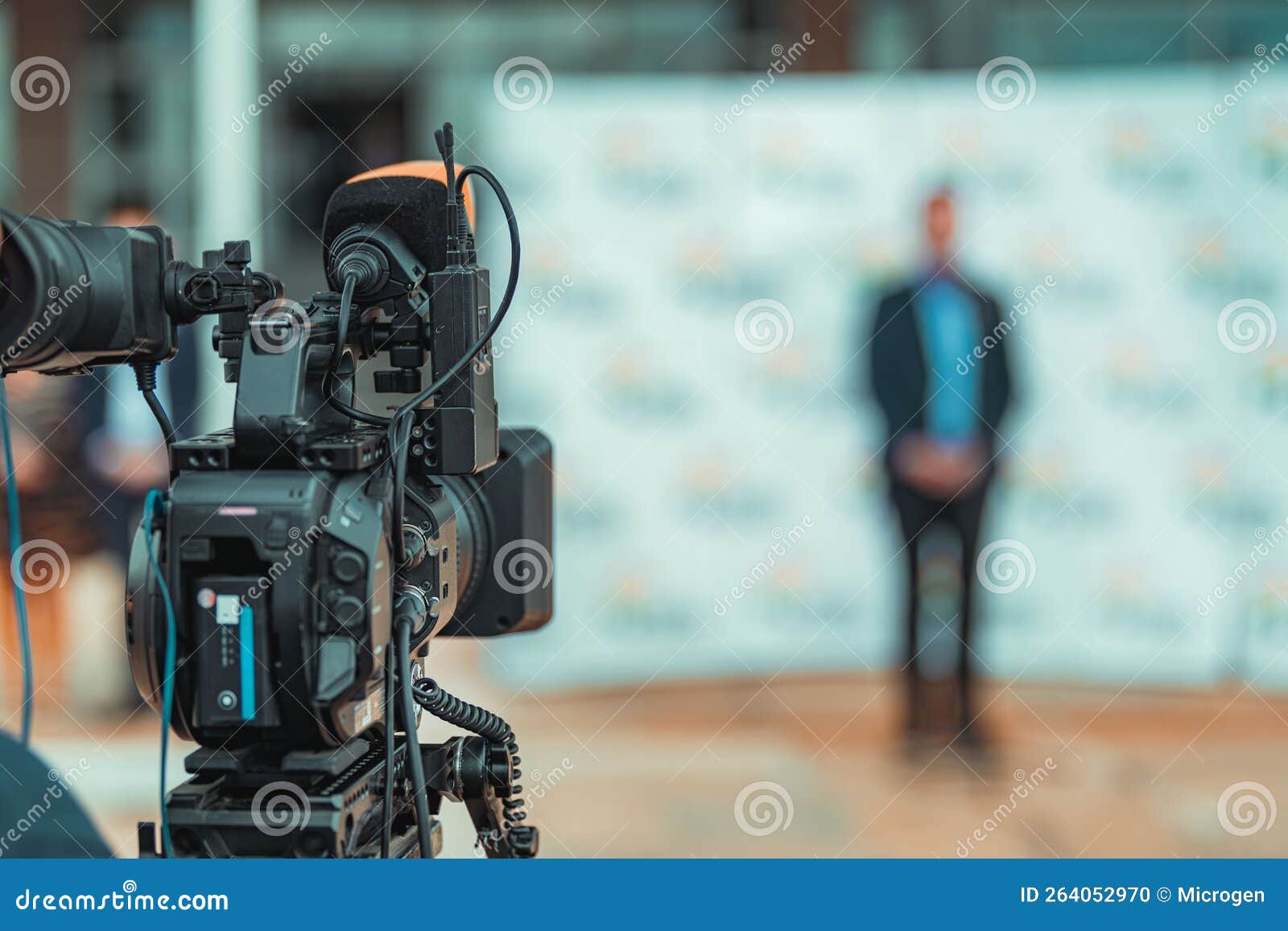 Press interview stock photo. Image of media, meeting - 264052970