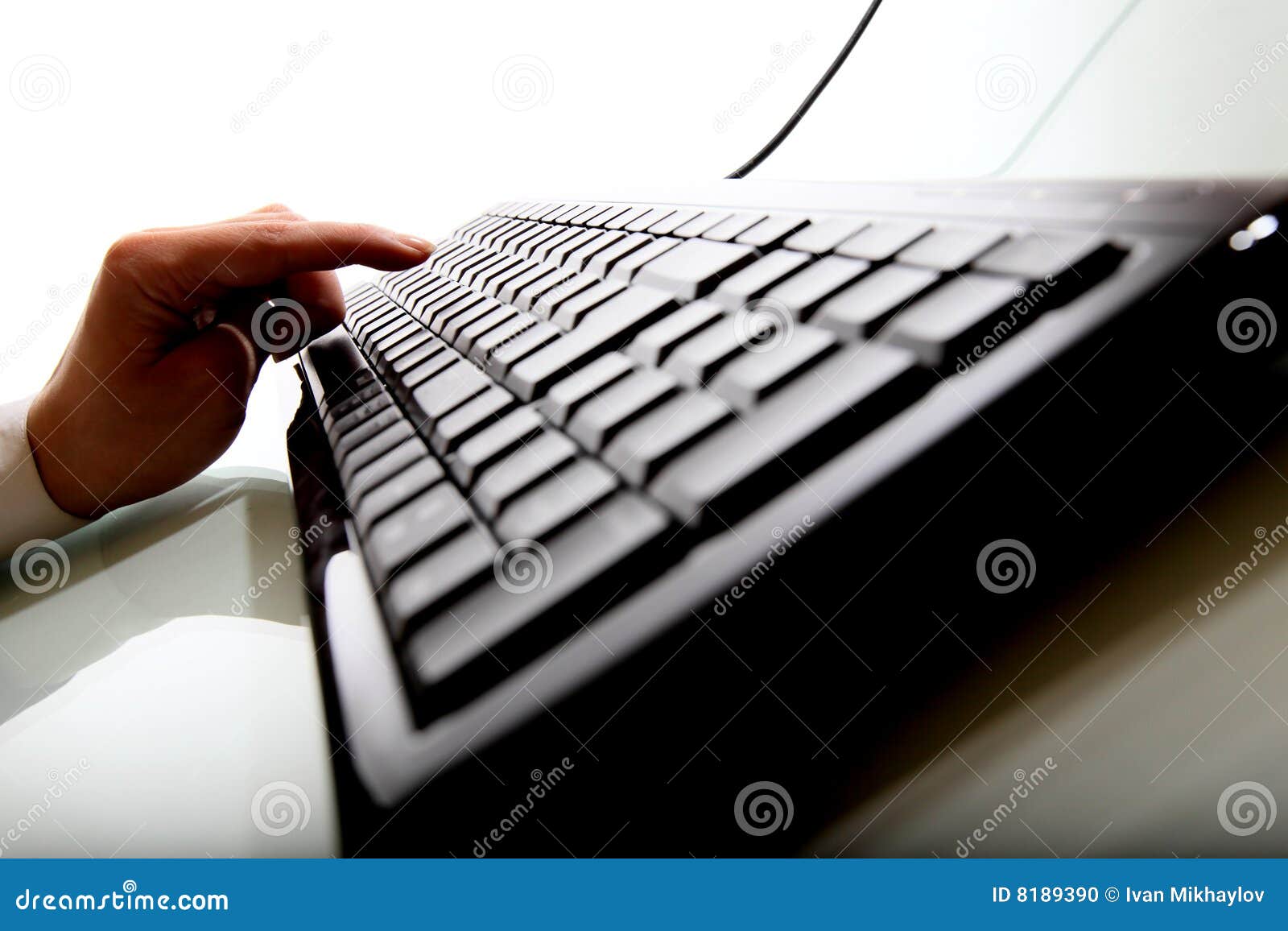 Press a key stock photo. Image of executive, desktop, business - 8189390