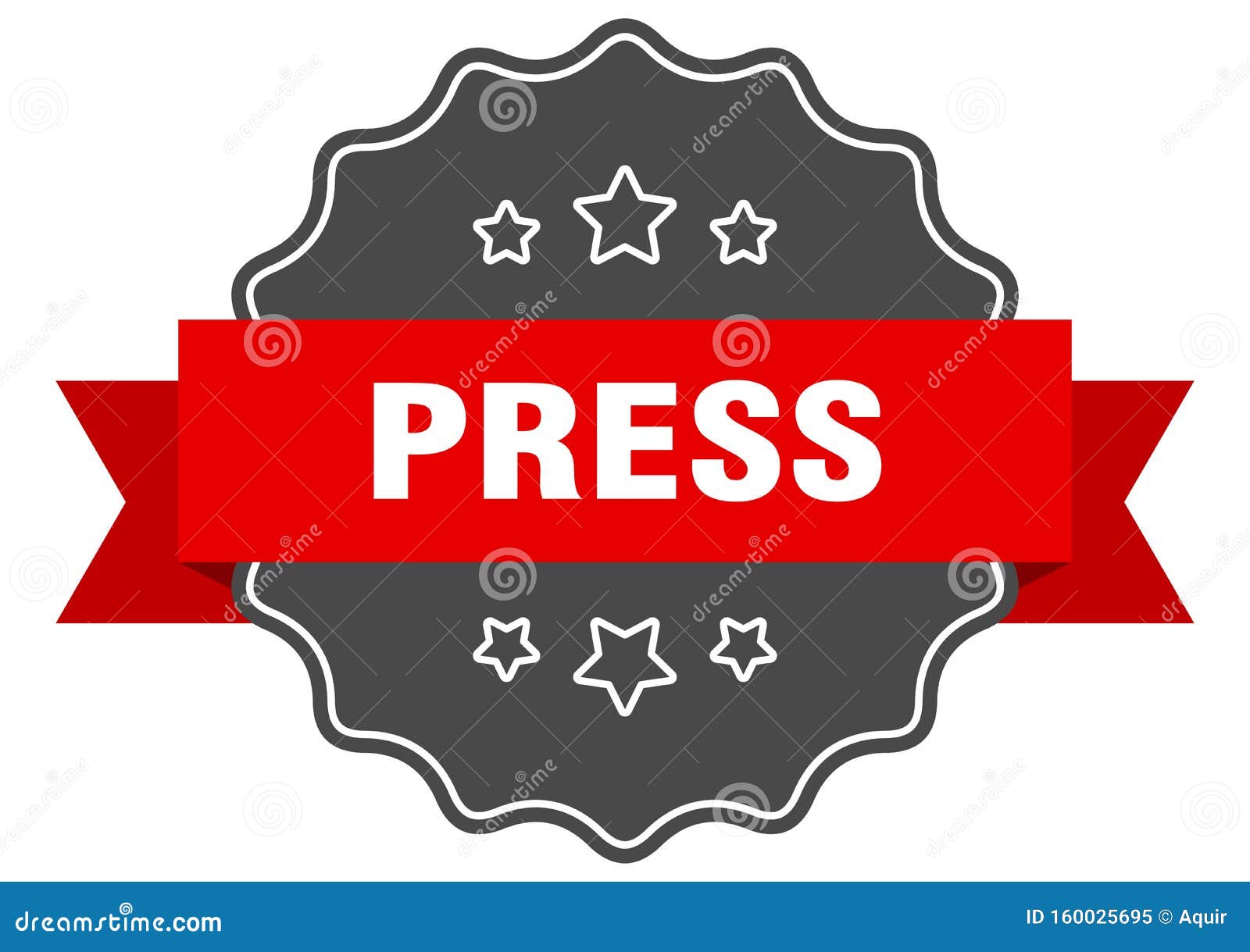 Press label stock vector. Illustration of seal, sign - 160025695