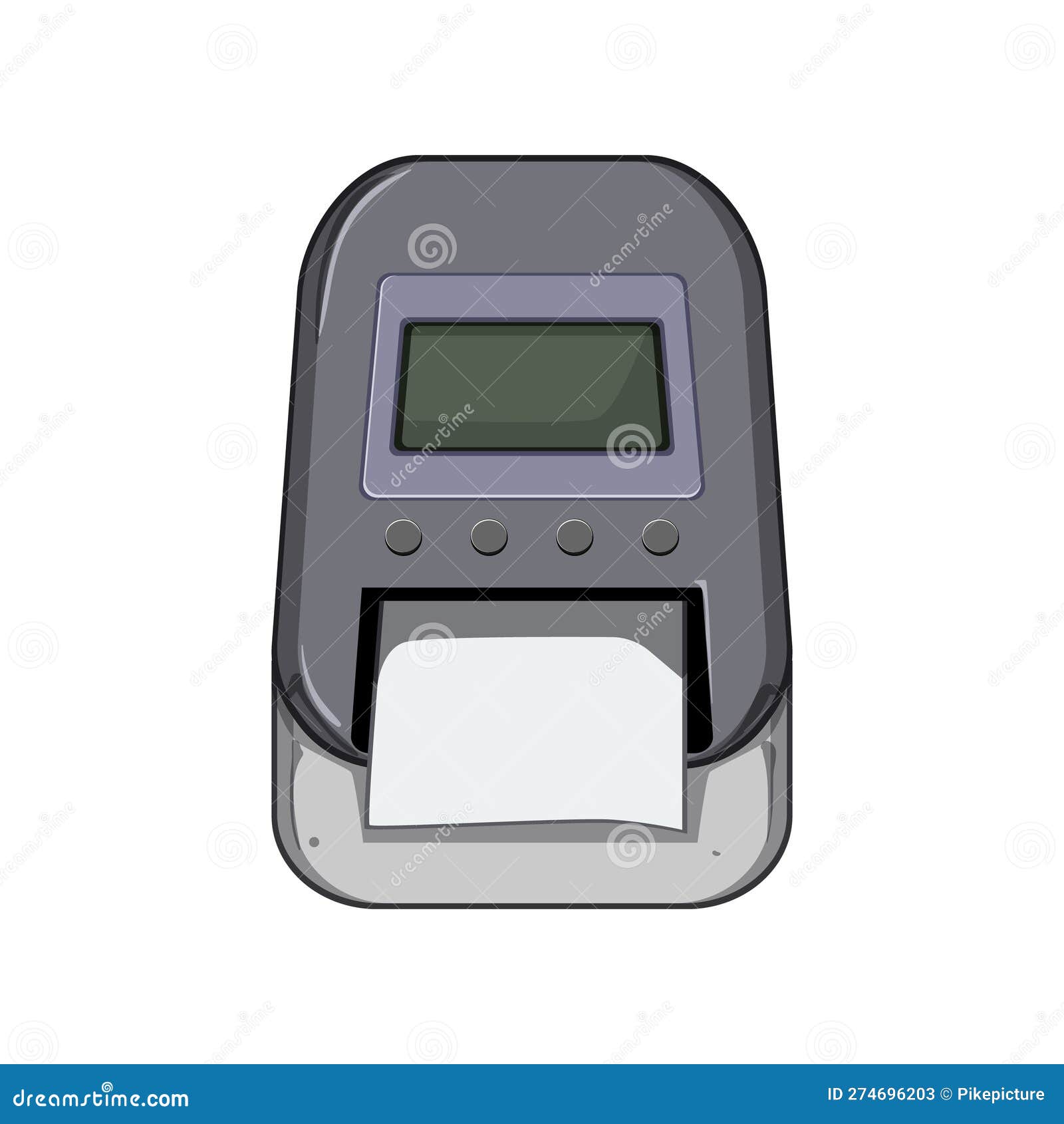 Press Label Printer Cartoon Vector Illustration Stock Vector ...