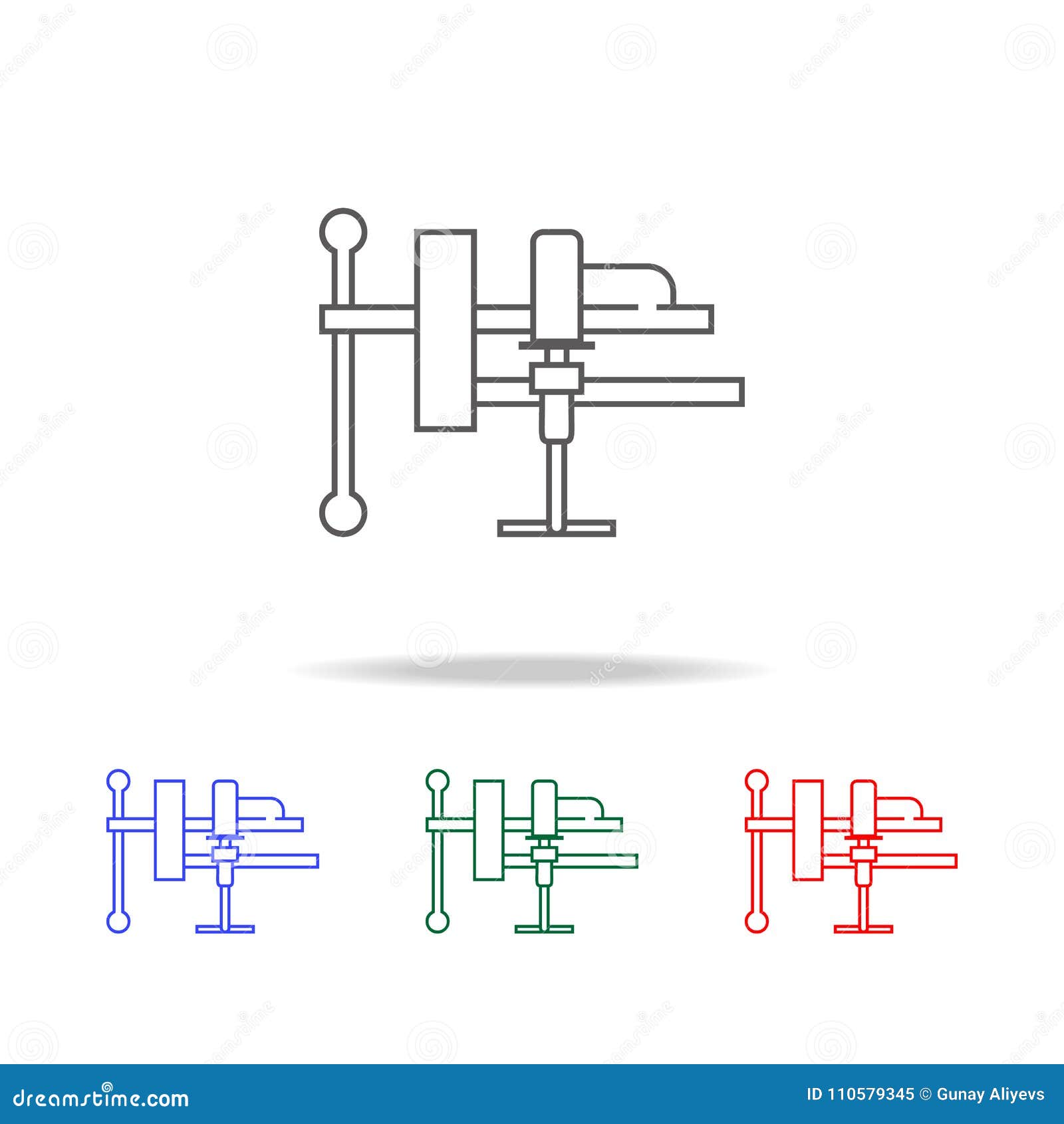 Press Line Icon. Elements in Multi Colored Icons for Mobile Concept and ...