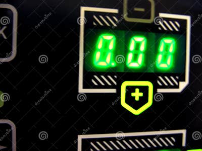 Press Machine Control Display Stock Image - Image of finger, digit: 305121