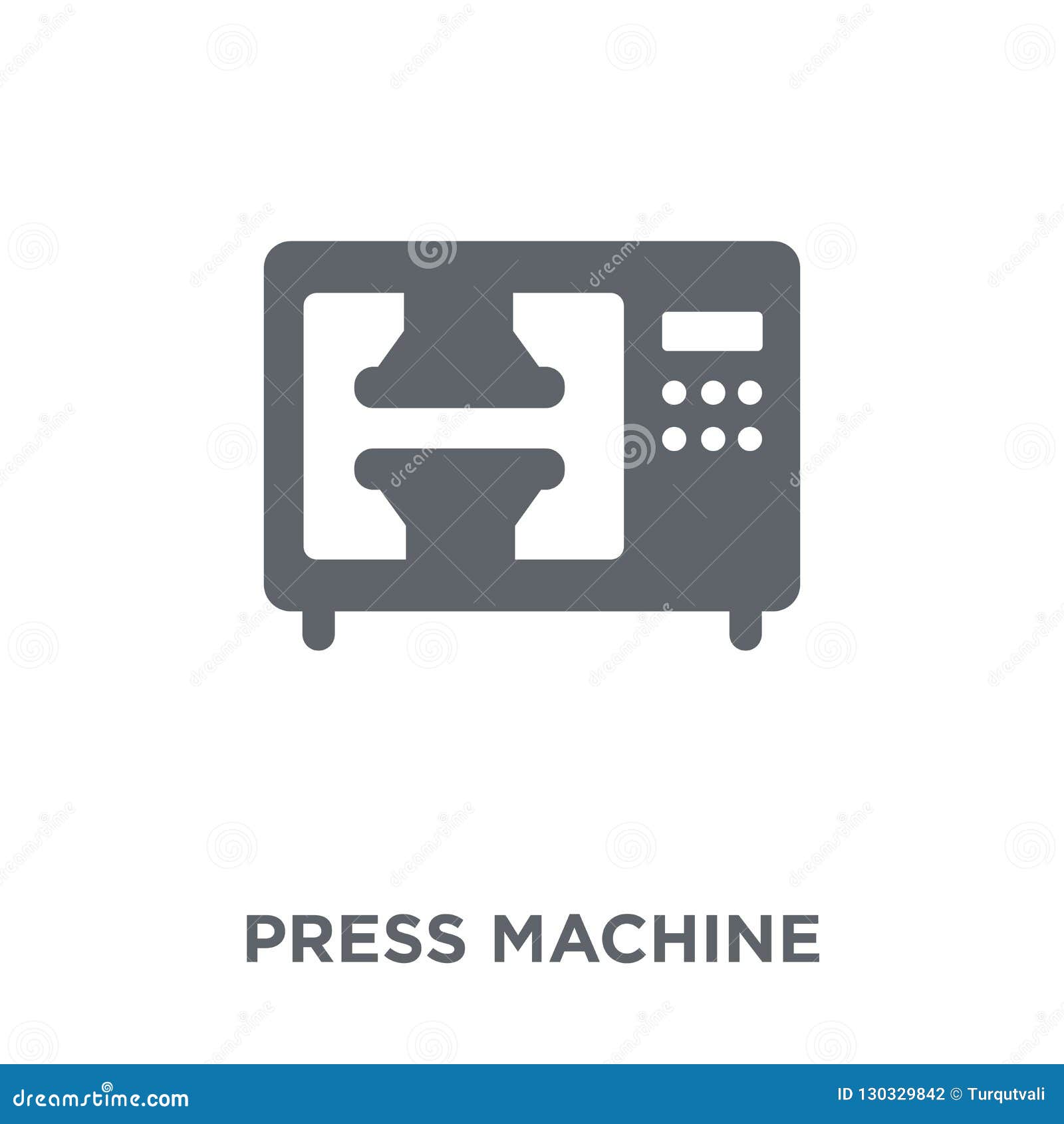 Press Machine Icon from Industry Collection. Stock Vector ...