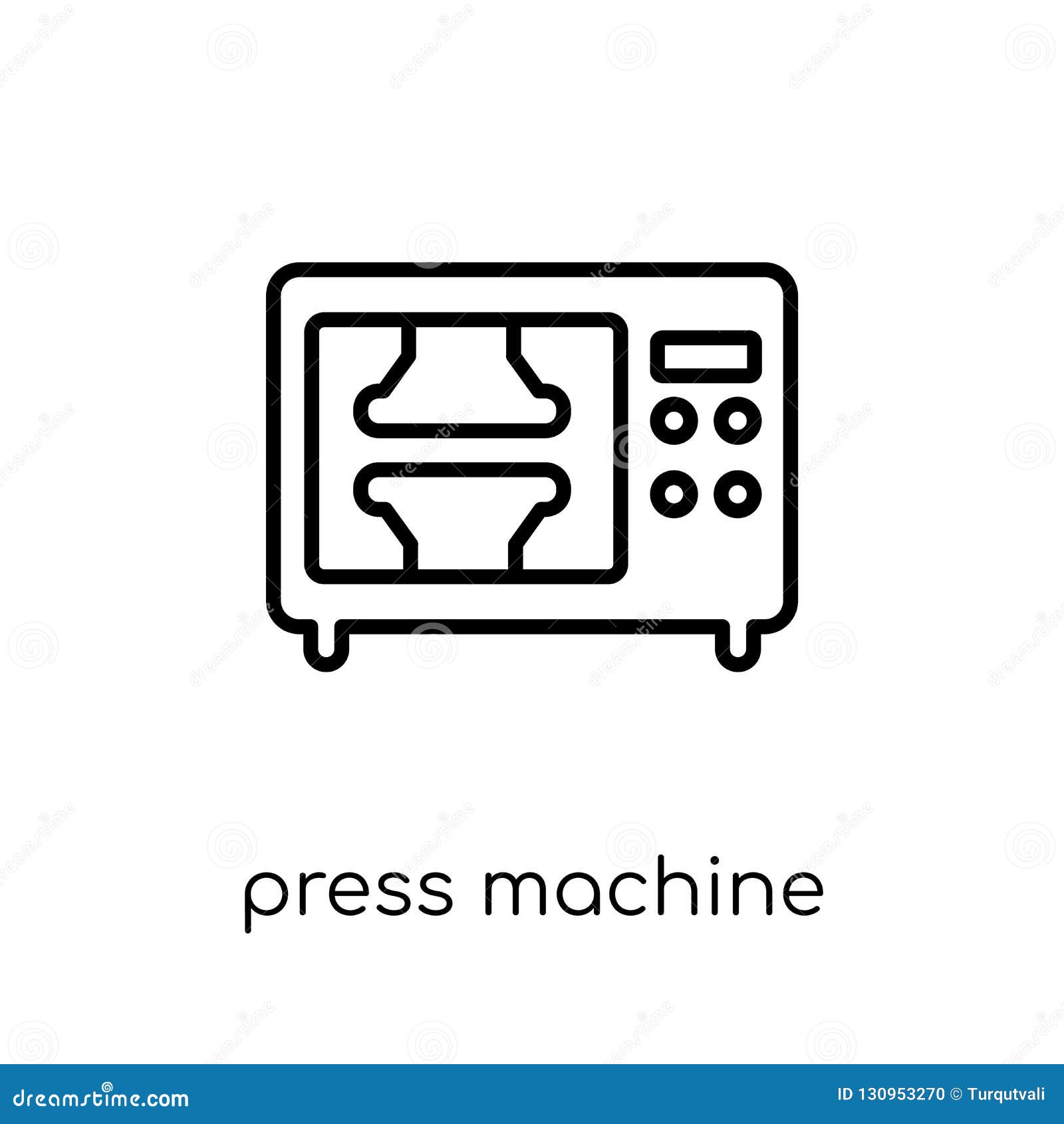 Press Machine Icon from Industry Collection. Stock Vector ...