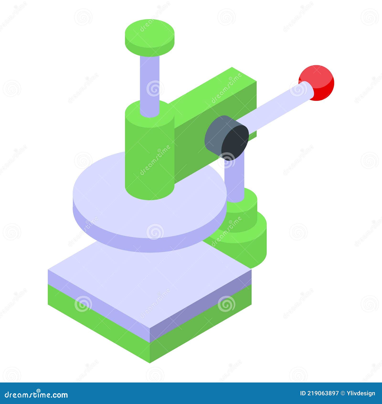Press Machine Icon, Isometric Style Stock Vector - Illustration of ...