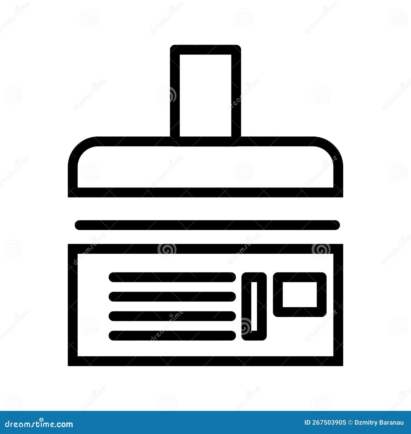 Press Machine Icon Line Isolated on White Background. Black Flat Thin ...