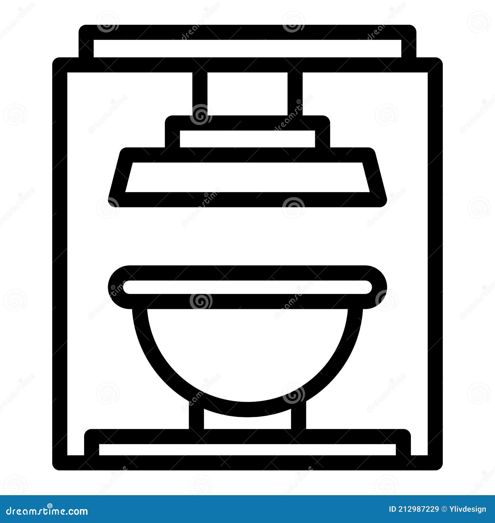 Press Machine Icon, Outline Style Stock Vector - Illustration of hard ...