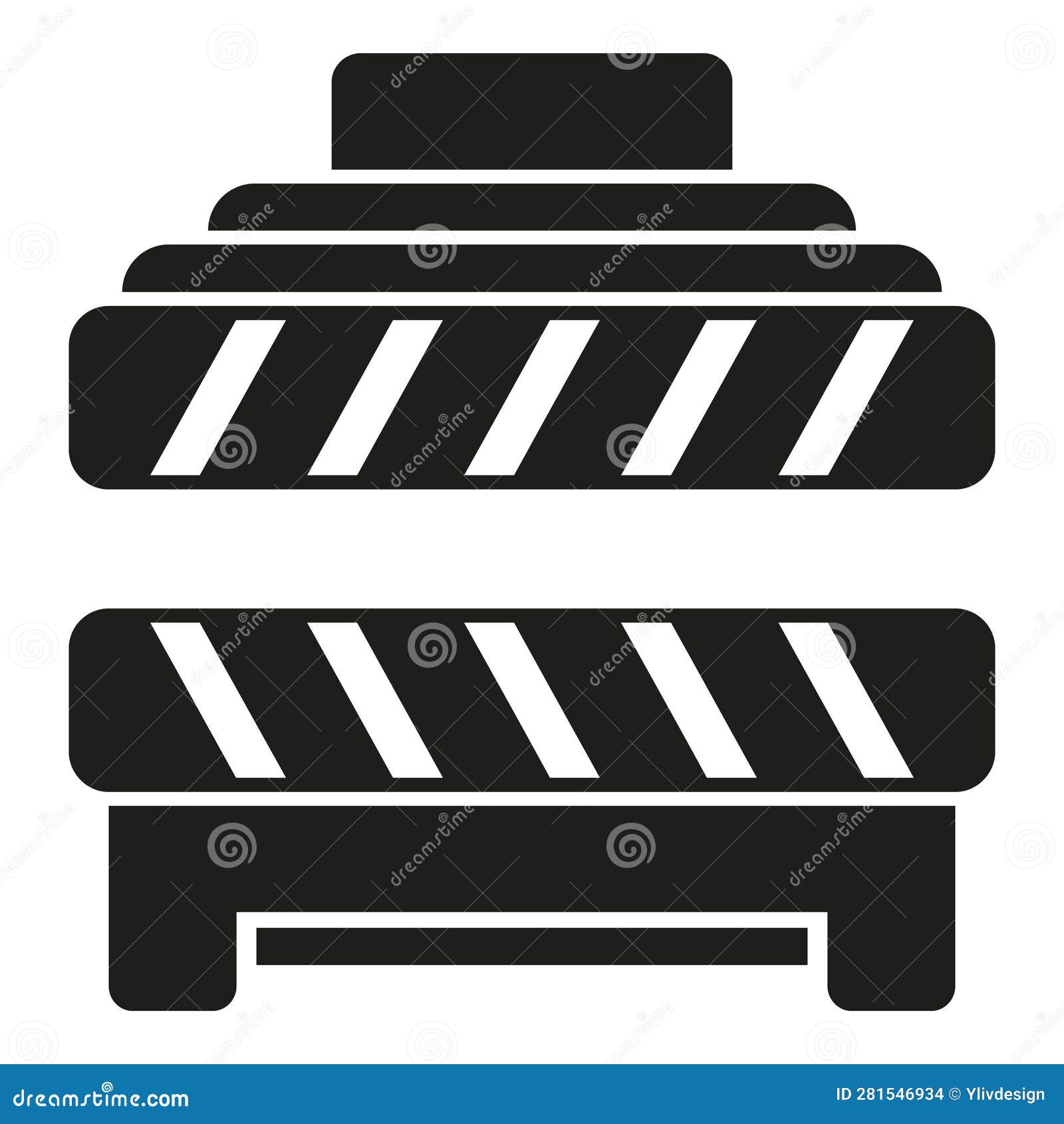 Press Machine Icon Simple Vector. Automatic Pill Stock Vector ...