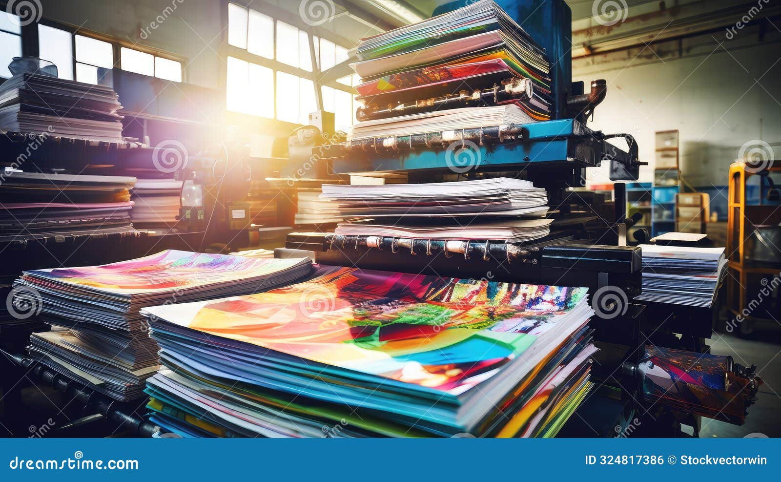Press machine stock illustration. Illustration of stack - 324817386