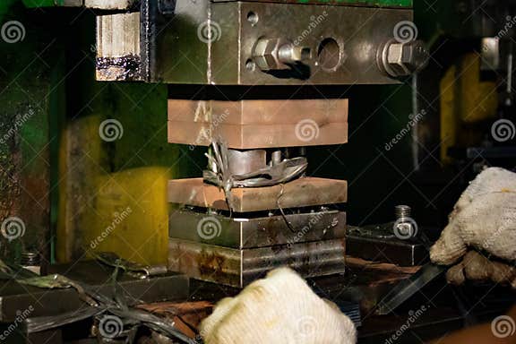 Press machine light steel stock photo. Image of machine - 229895068