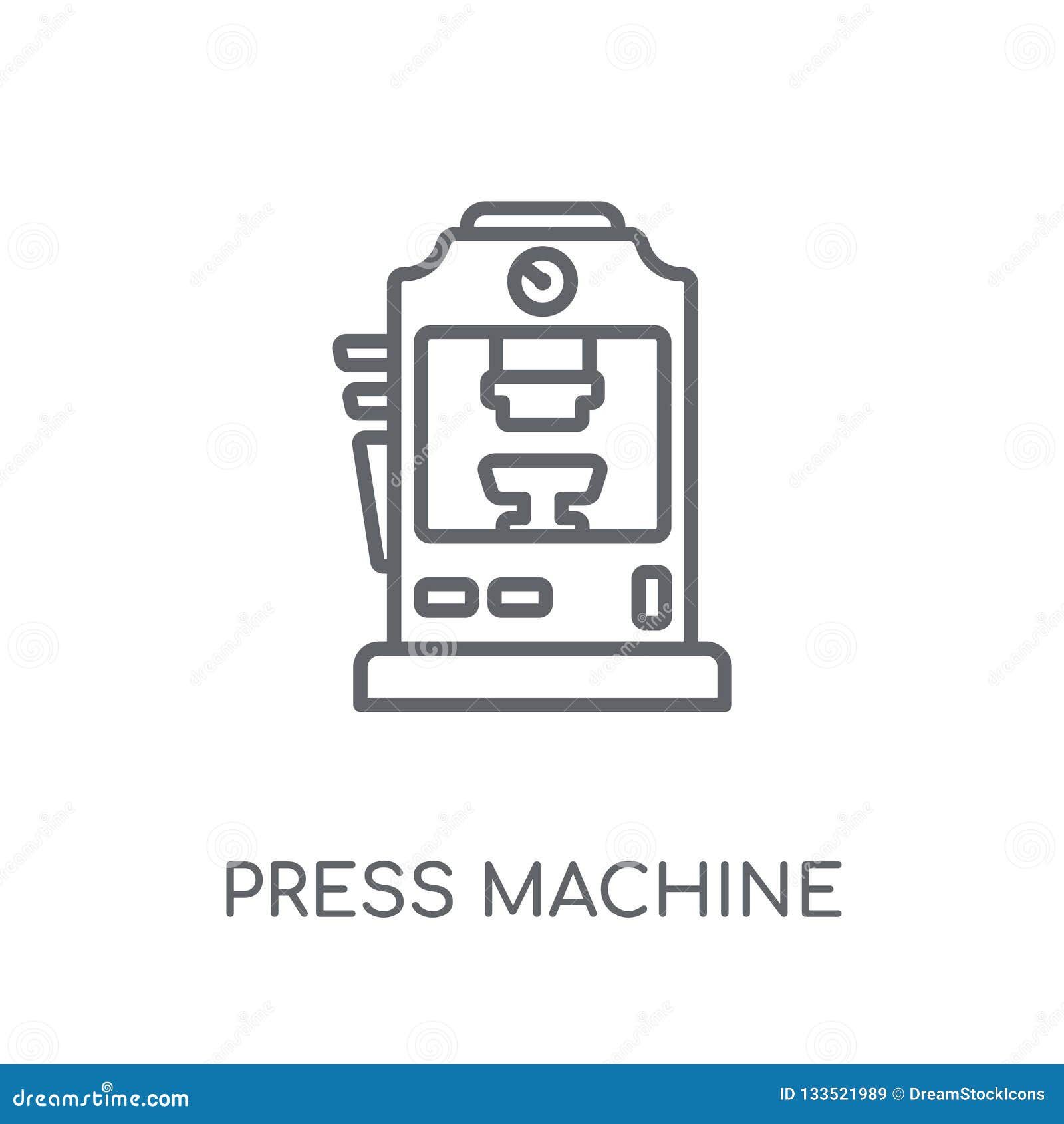 Press Machine Linear Icon. Modern Outline Press Machine Logo Con Stock ...