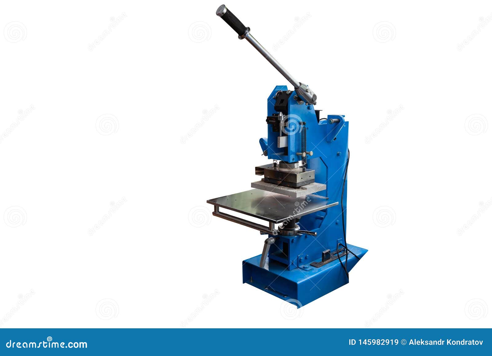 Press Machine in the Workshop for Doing the Embossed Logo and Letters ...