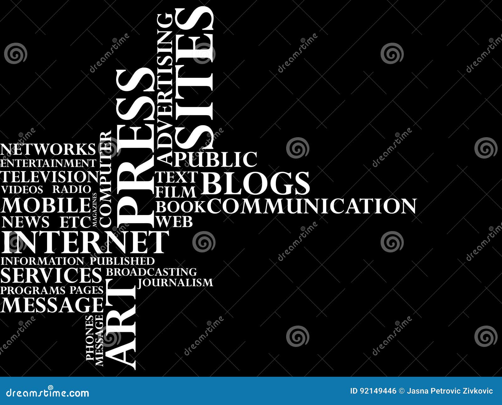 Press and Mass media stock illustration. Illustration of writing - 92149446