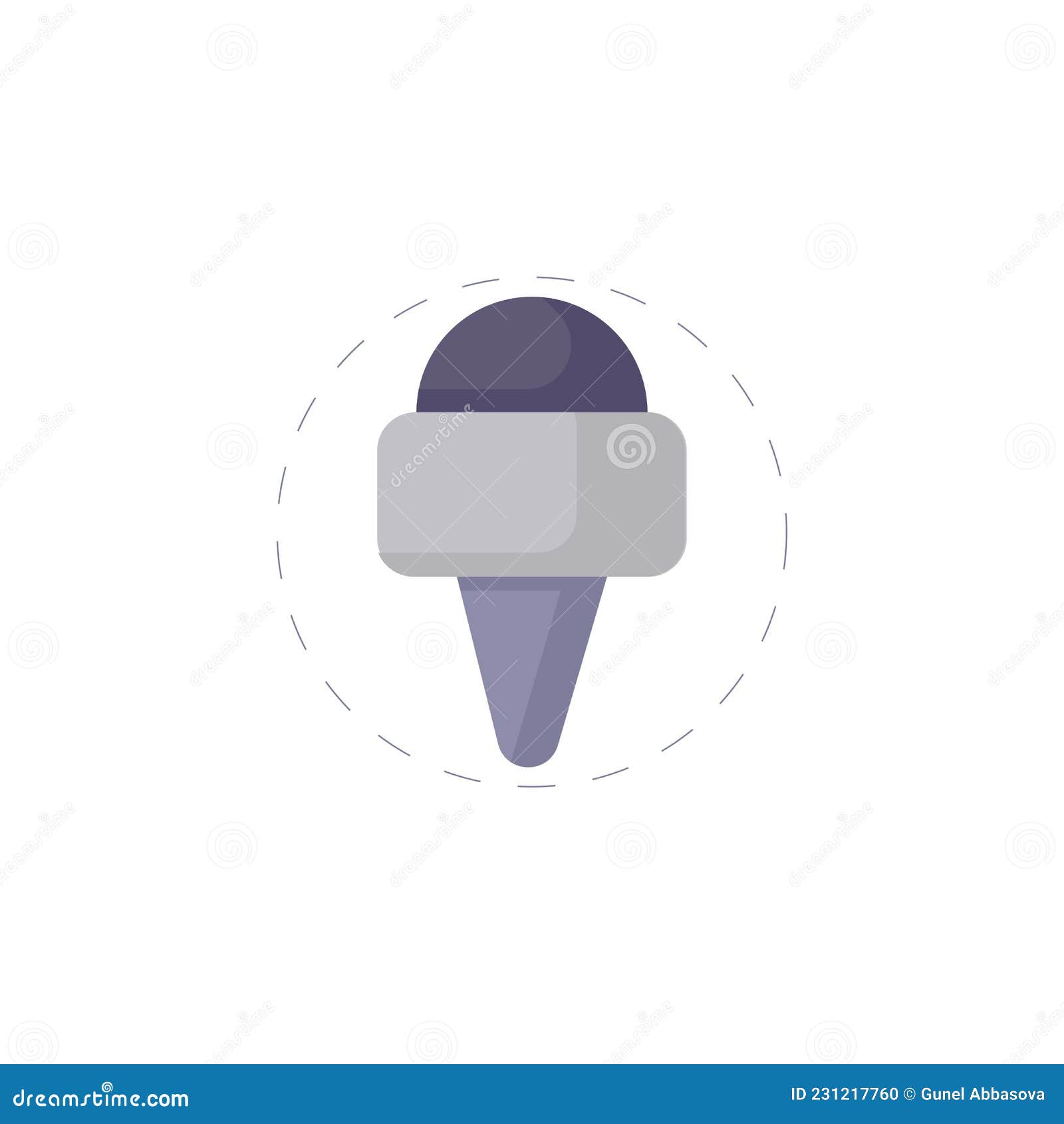 Press Microphone Clipart. Microphone Colorful Flat Icon Stock Vector ...